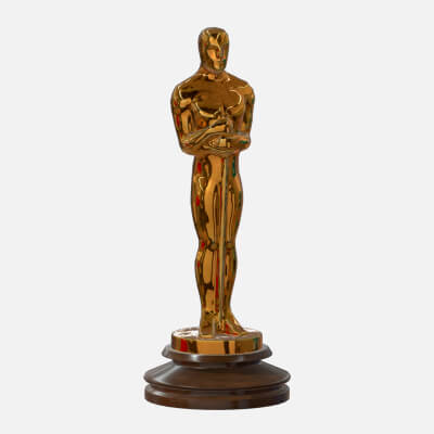 Oscar Award Gold Shiny Low Poly - 3D Model by frezzy