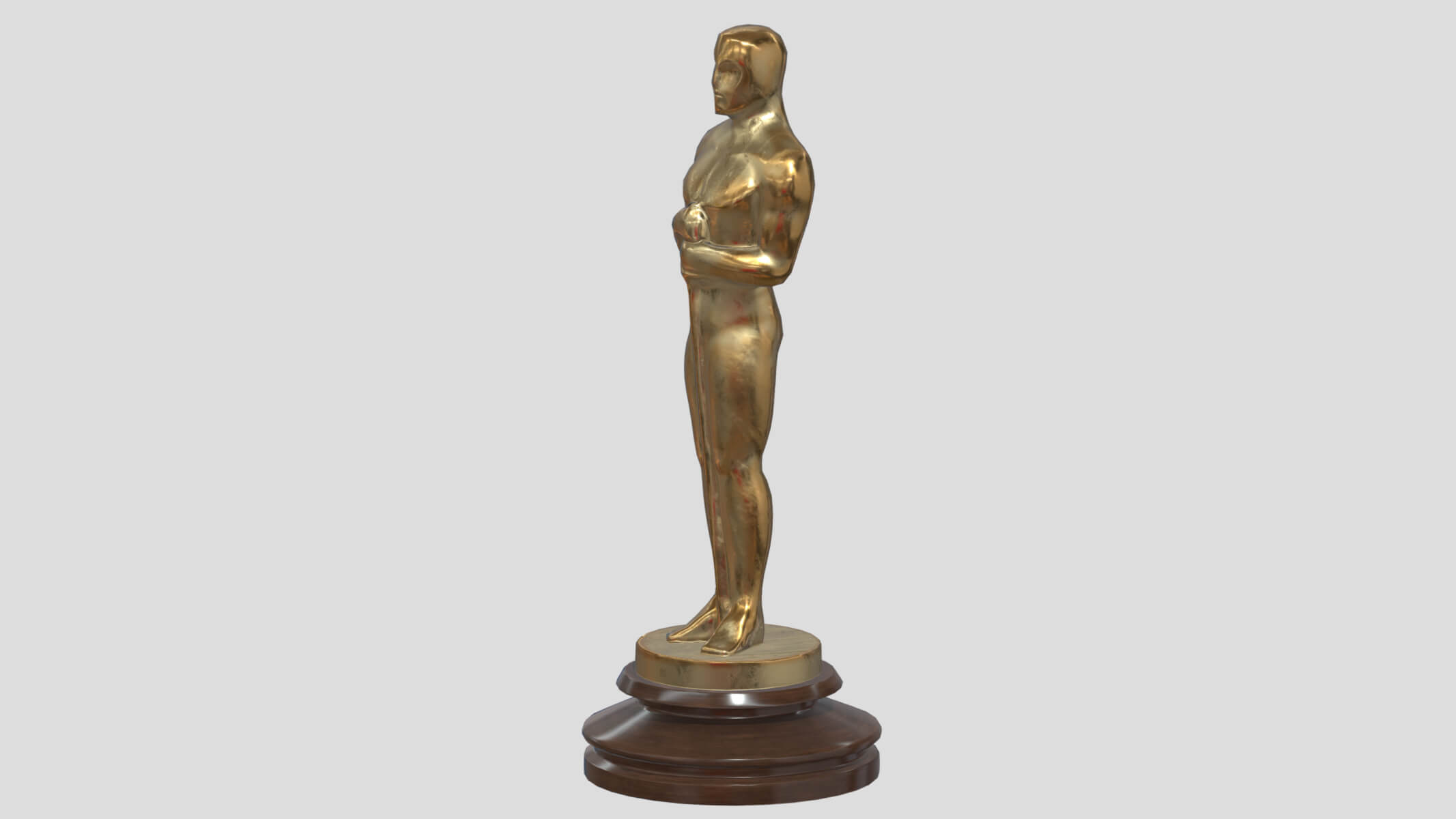 Oscar Award Low Poly Gold Matte - 3D Model by frezzy