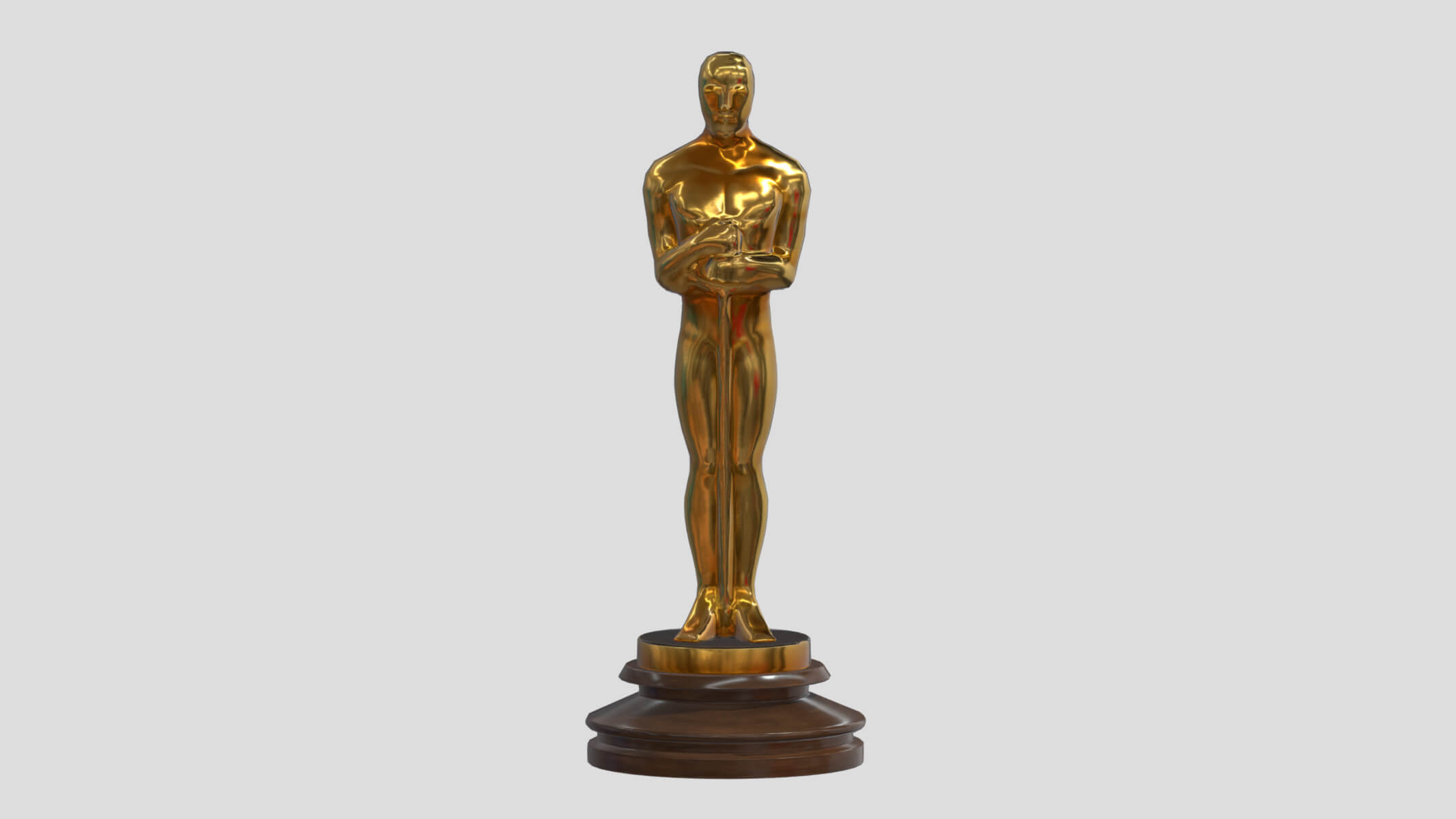 Oscar Award Low Poly Gold - 3D Model by frezzy