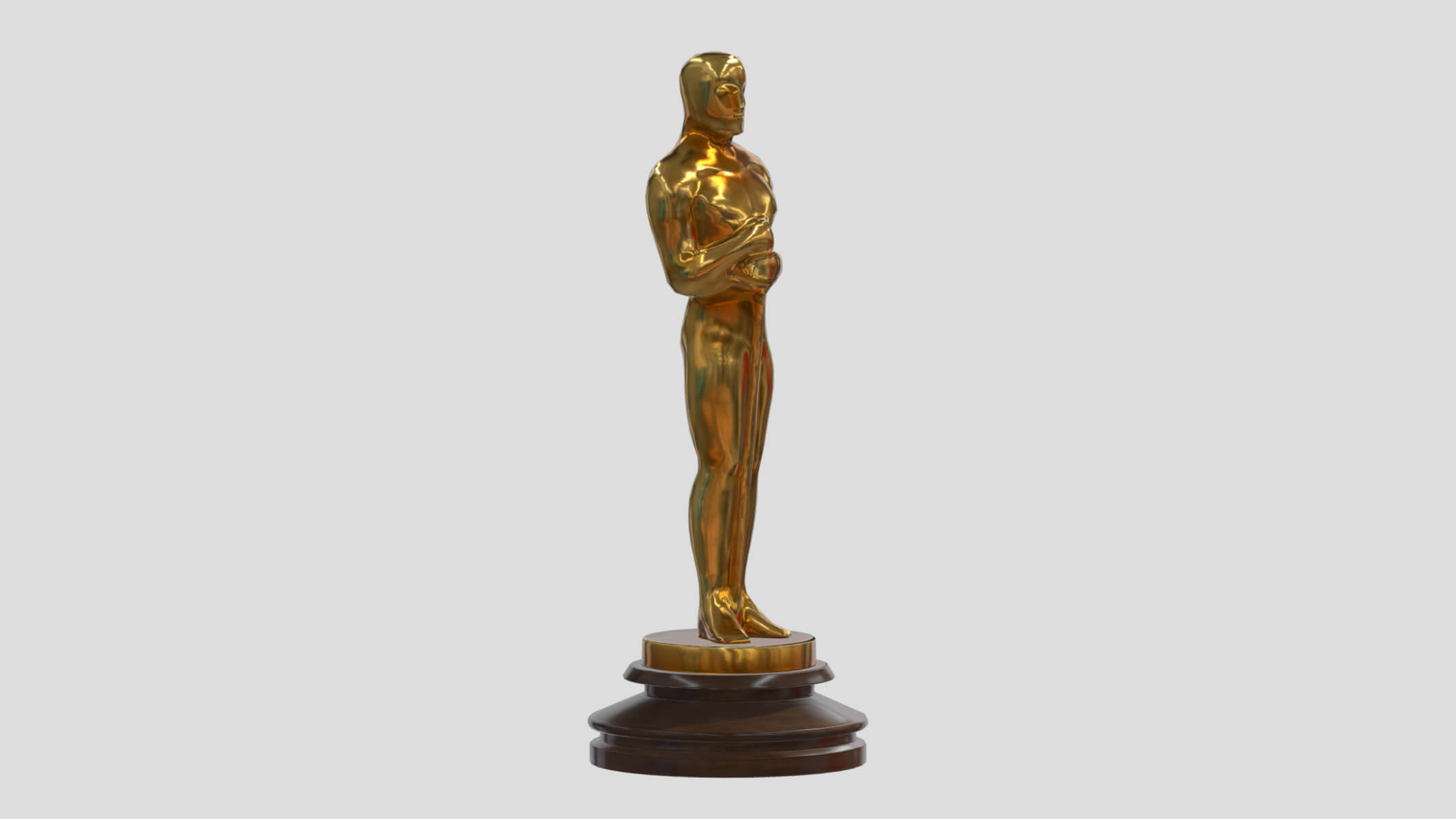Oscar Award Low Poly Gold - 3D Model by frezzy