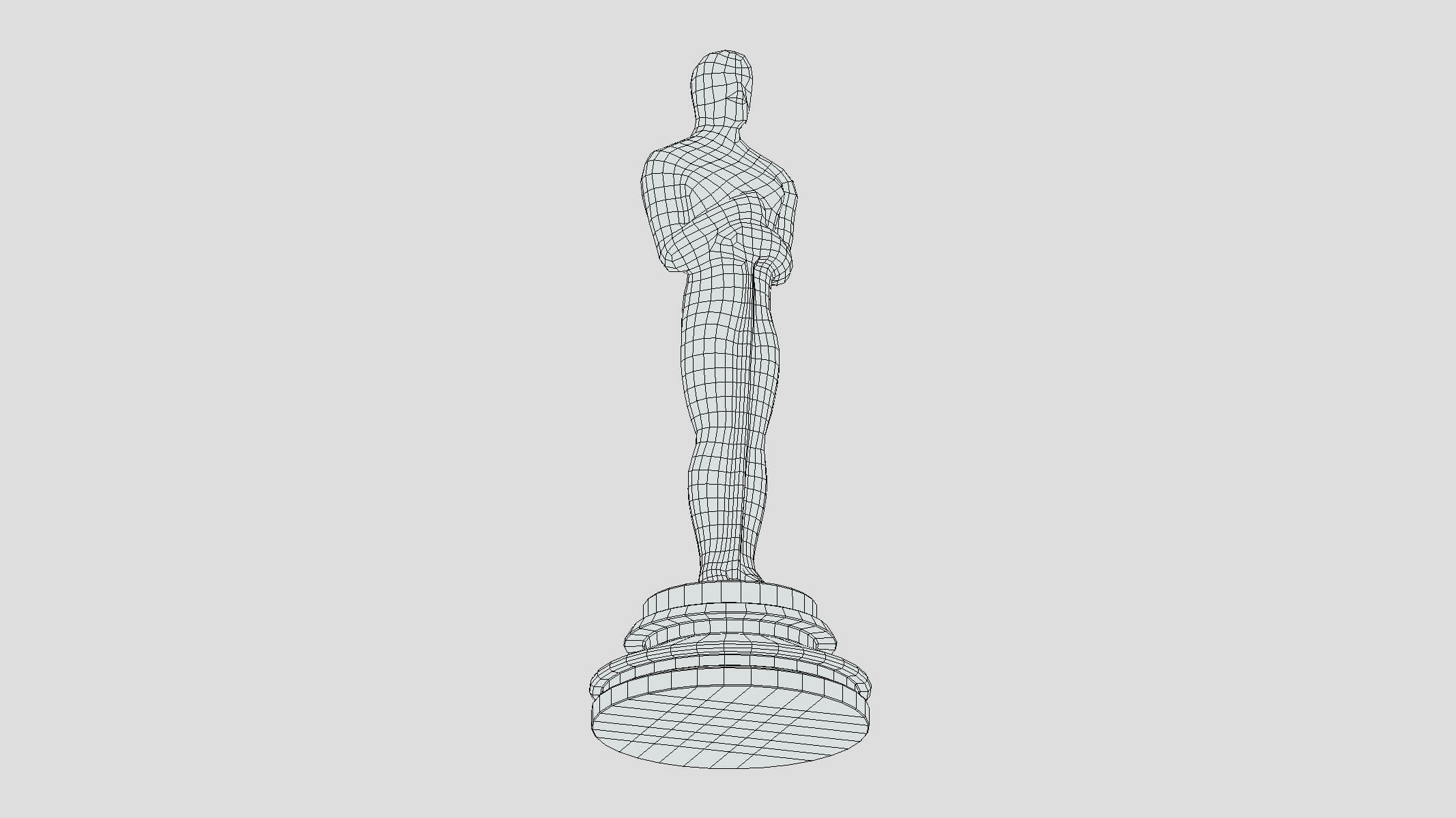 Oscar Award Low Poly Gold - 3D Model by frezzy