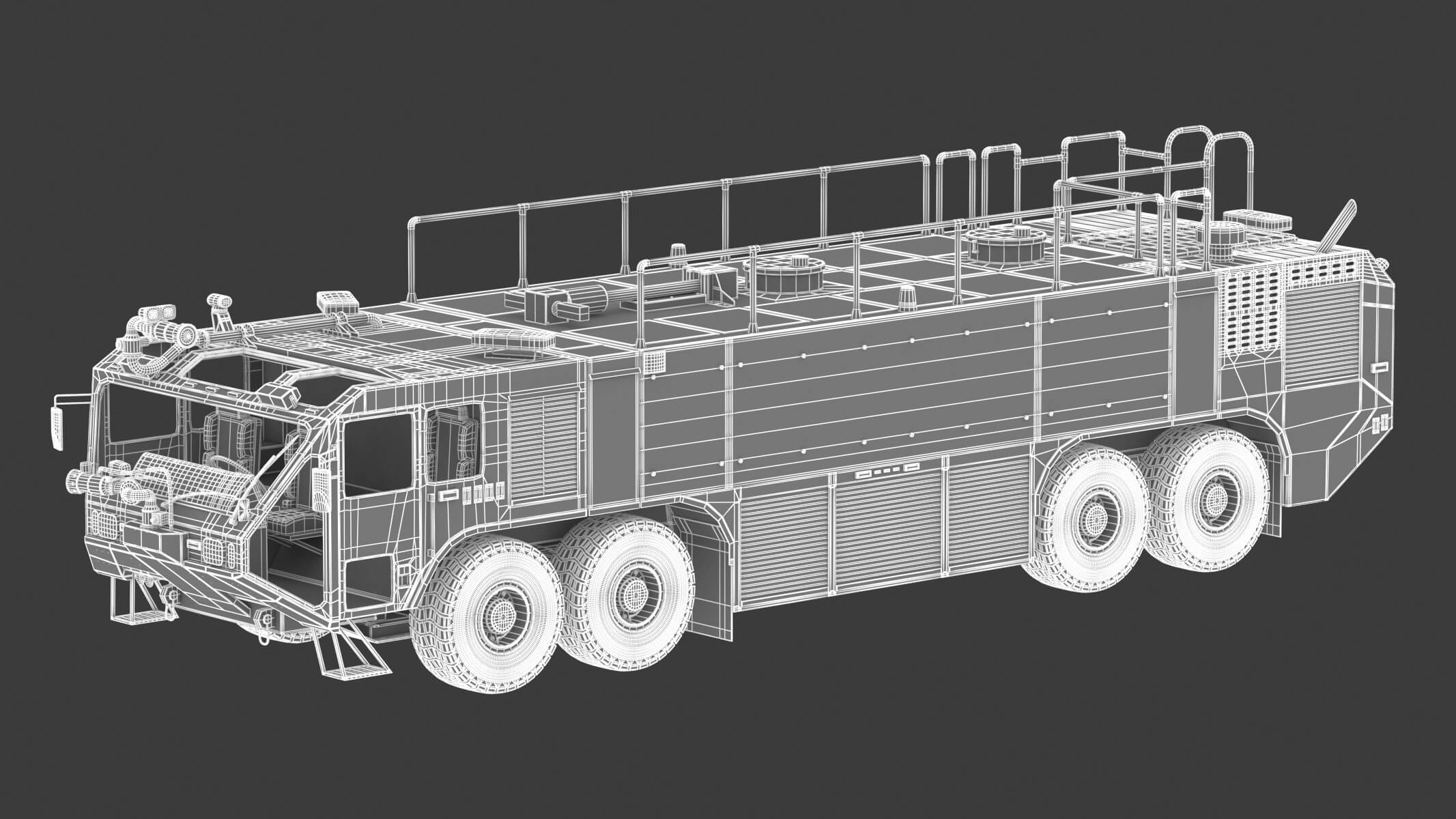 Oshkosh Striker 4500 Airport Fire Truck Toronto Pearson - 3D Model by frezzy