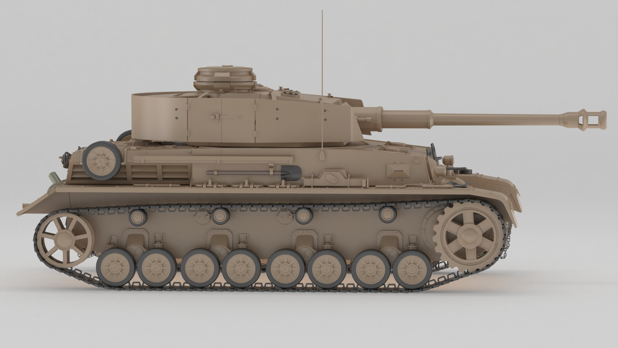 Panzer IV Medium Tank - 3D Model by frezzy