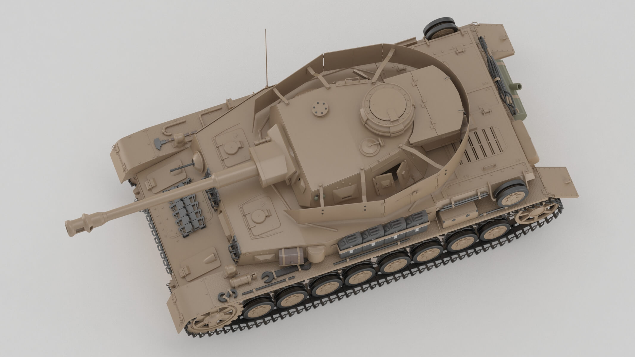 Panzer IV Medium Tank - 3D Model by frezzy