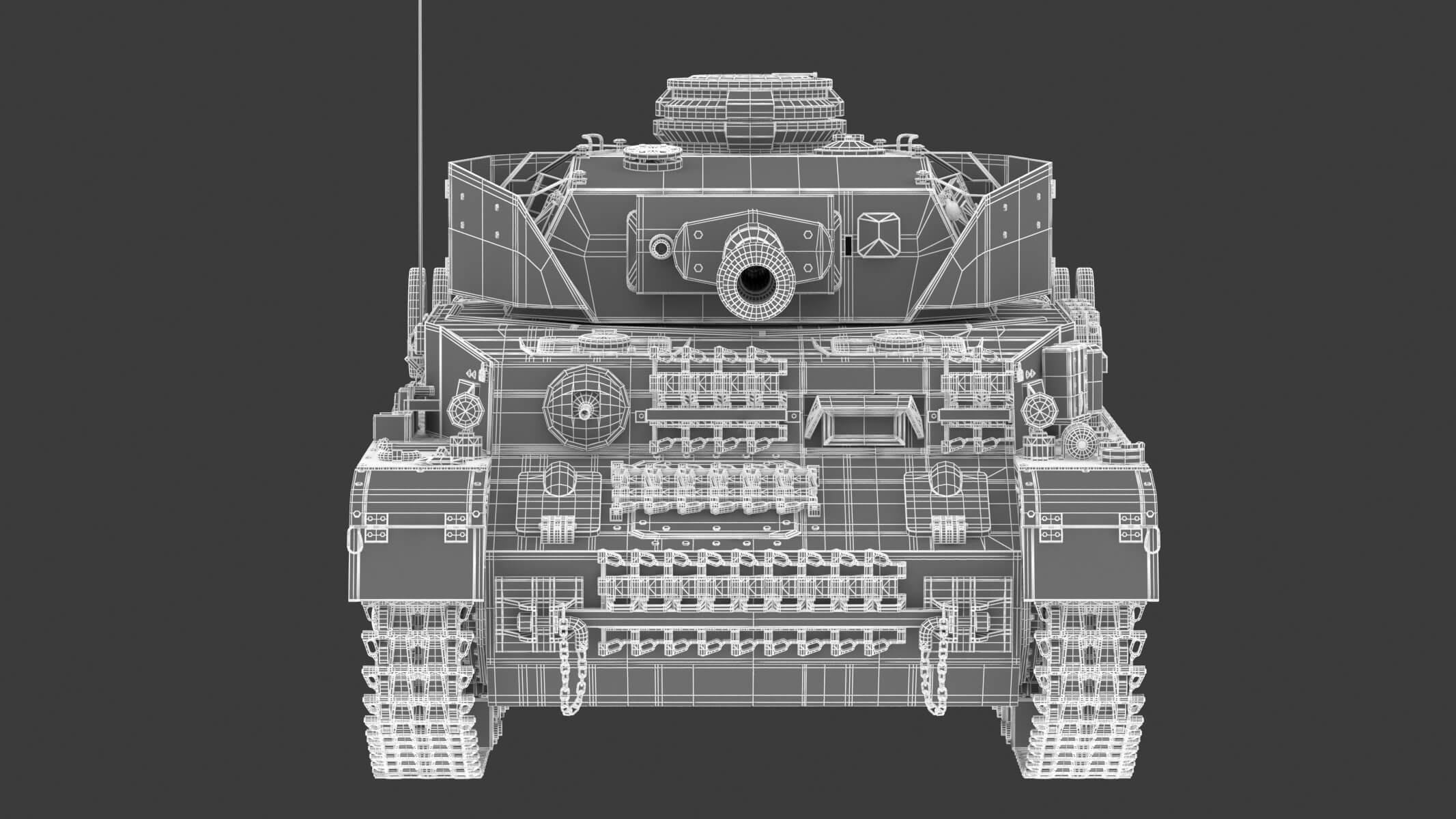 Panzer IV Medium Tank - 3D Model by frezzy