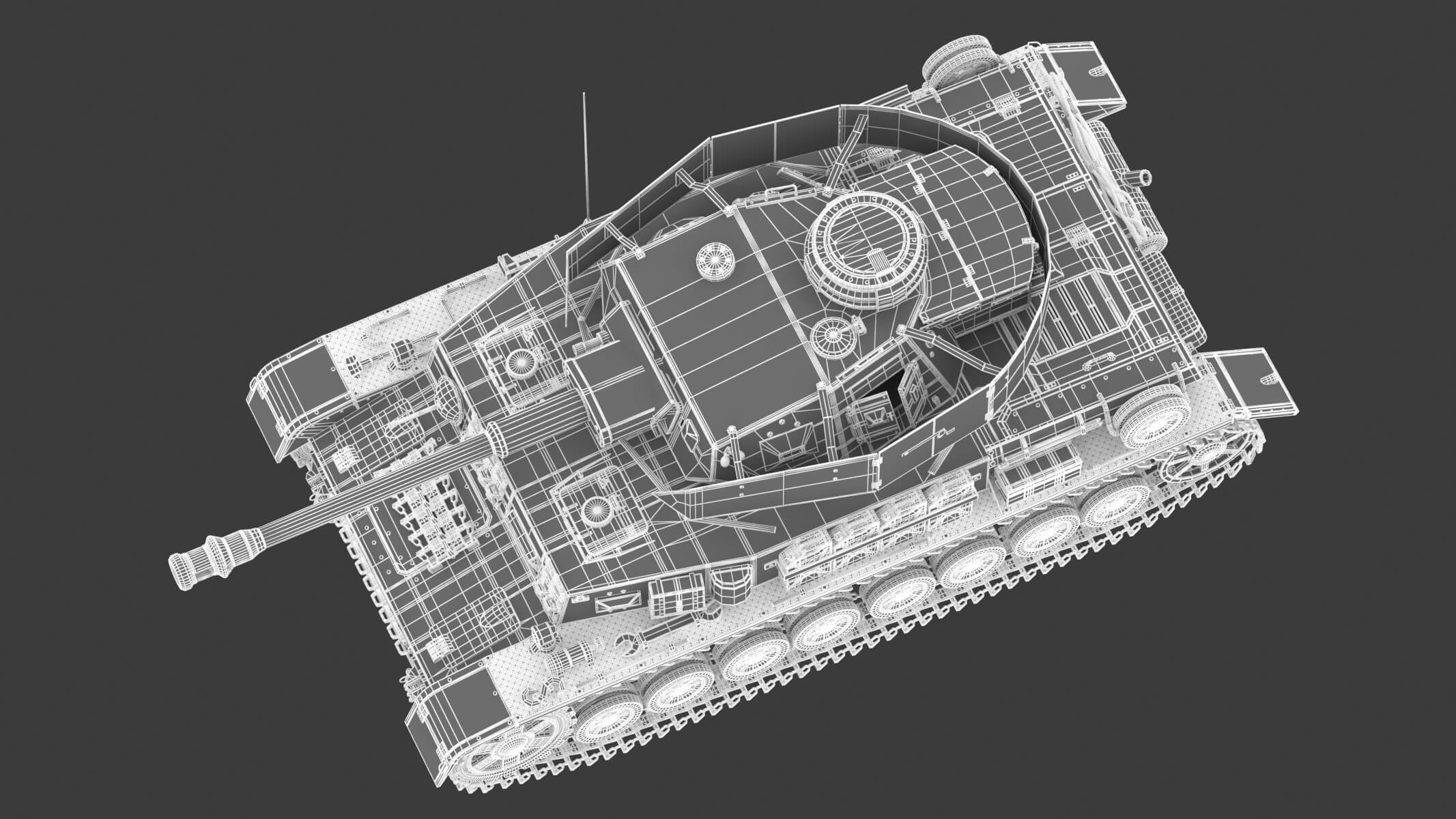 Panzer IV Medium Tank - 3D Model by frezzy