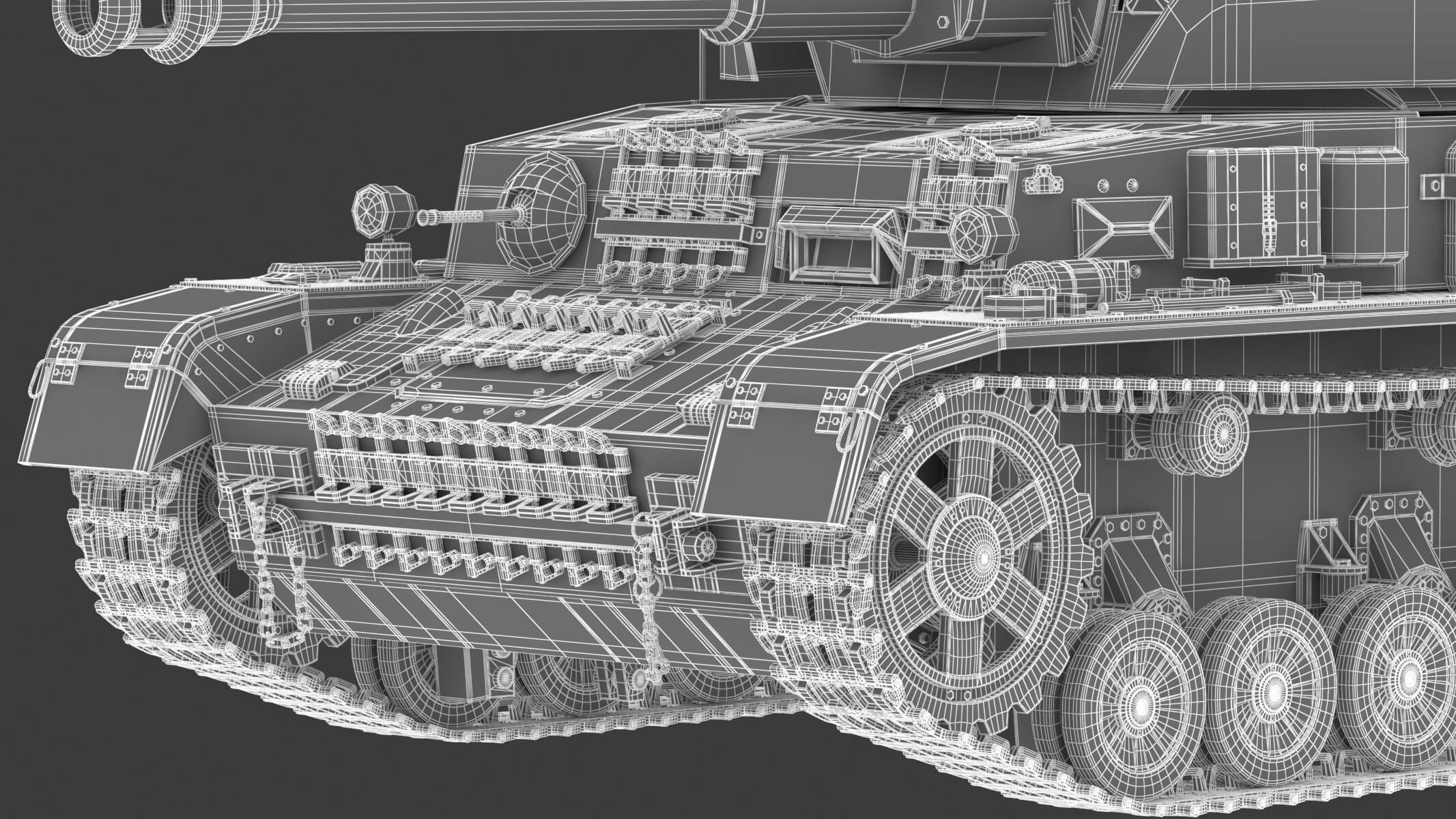 Panzer IV Medium Tank - 3D Model by frezzy