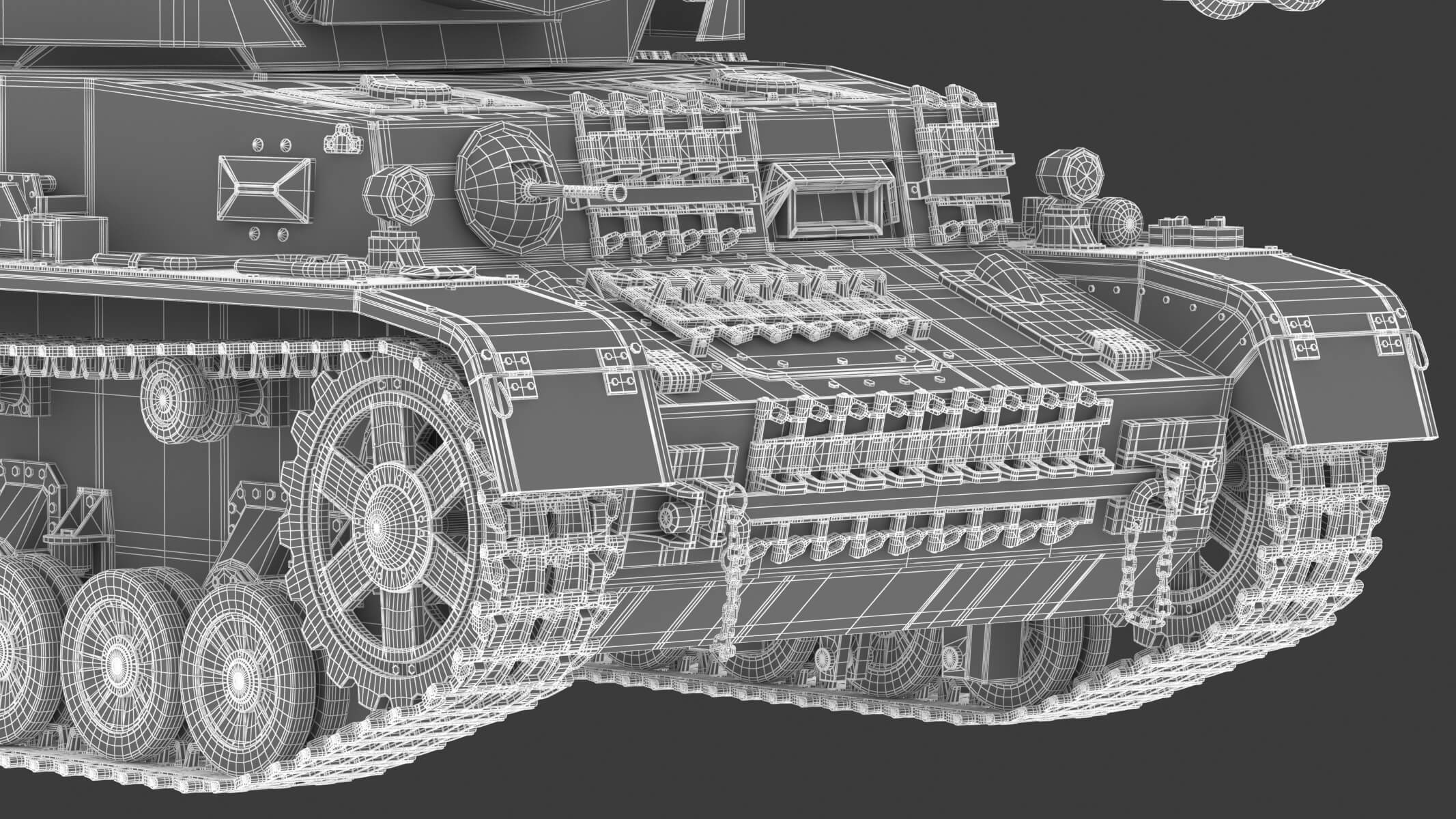 Panzer IV Medium Tank - 3D Model by frezzy
