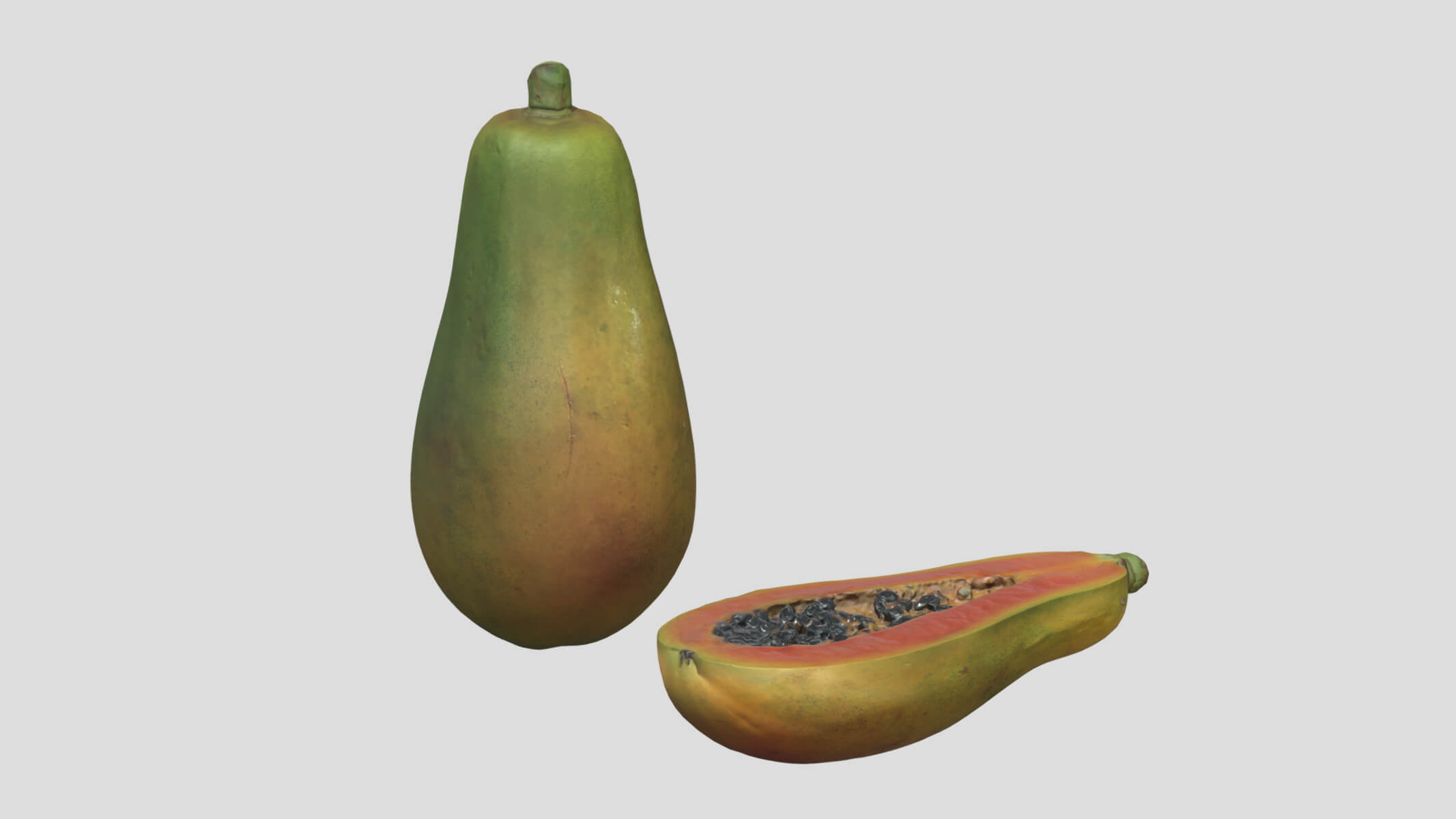 Papaya Low Poly - 3D Model by frezzy