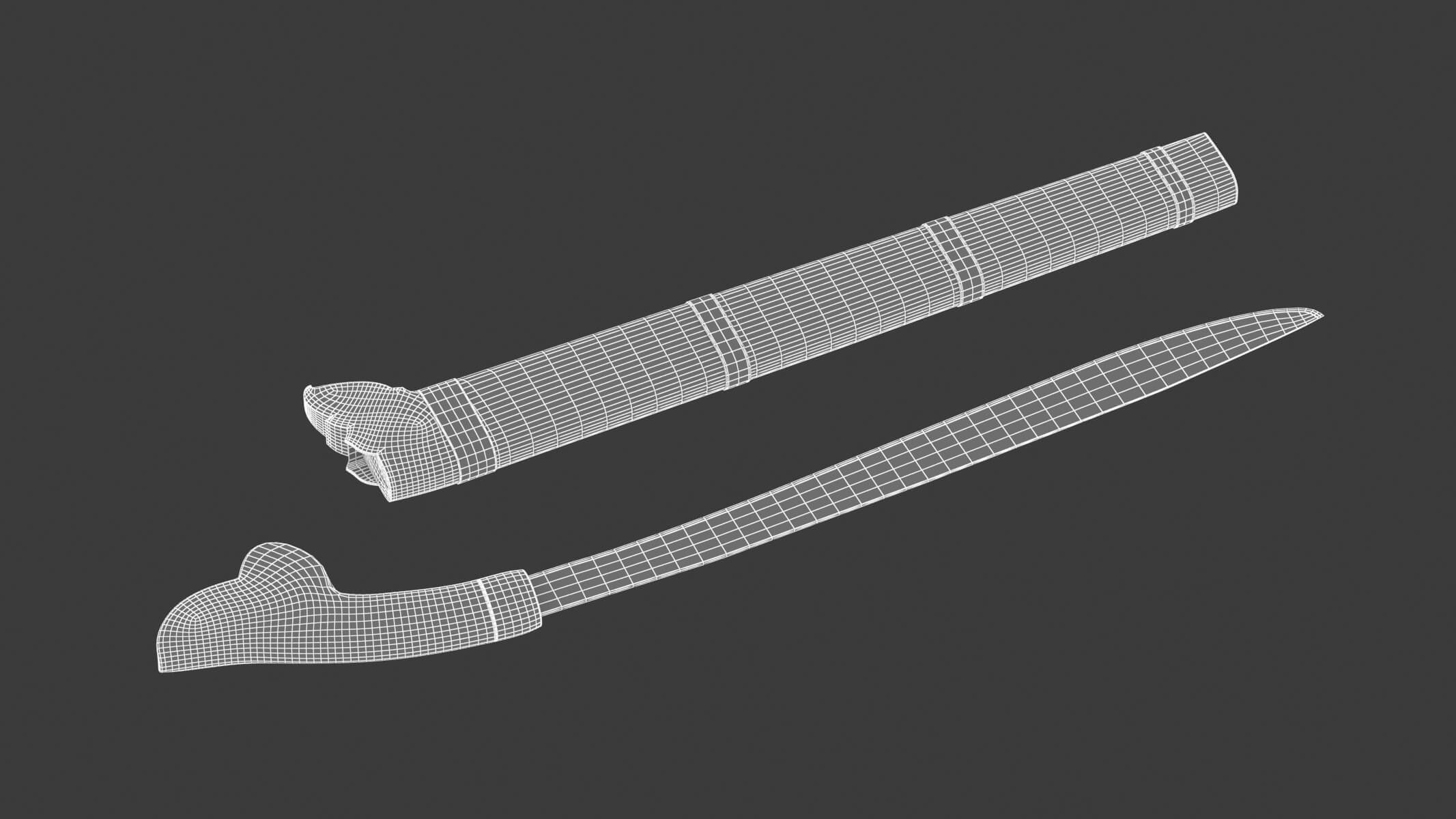 Parang Knife - 3D Model by frezzy