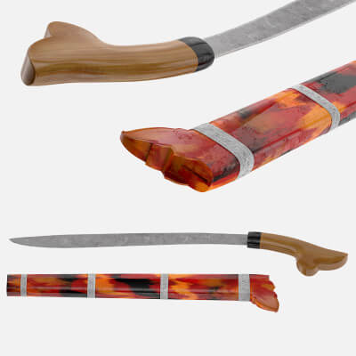 Parang Knife - 3D Model by frezzy