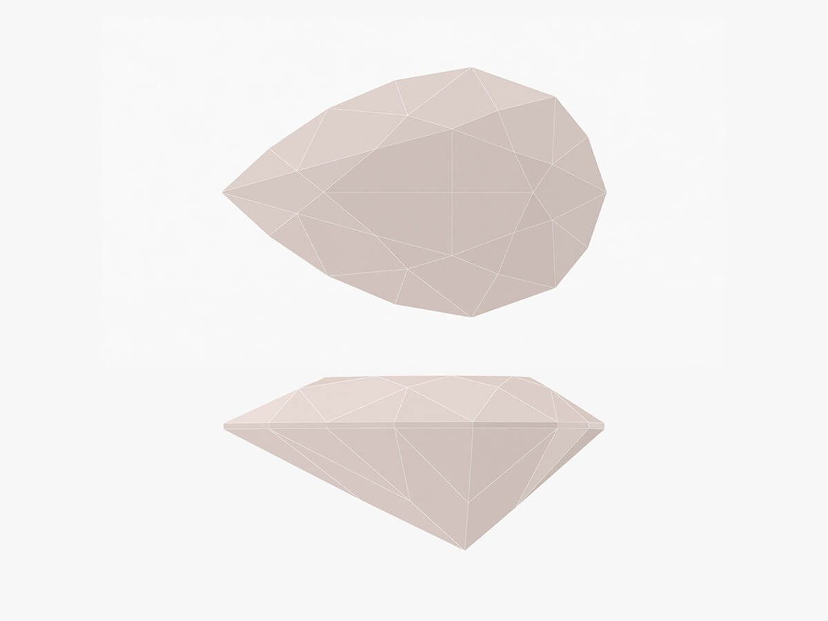 Pear Cut Diamond - 3D Model by frezzy