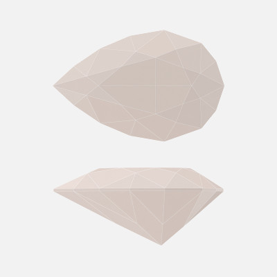 Pear Cut Diamond - 3D Model by frezzy