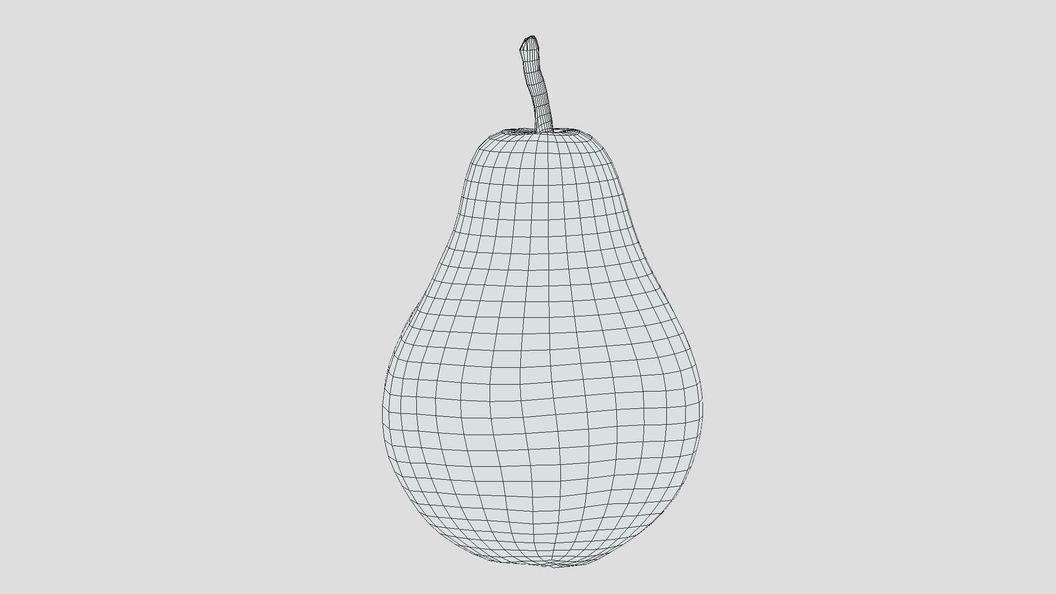 Pear Low Poly - 3D Model by frezzy