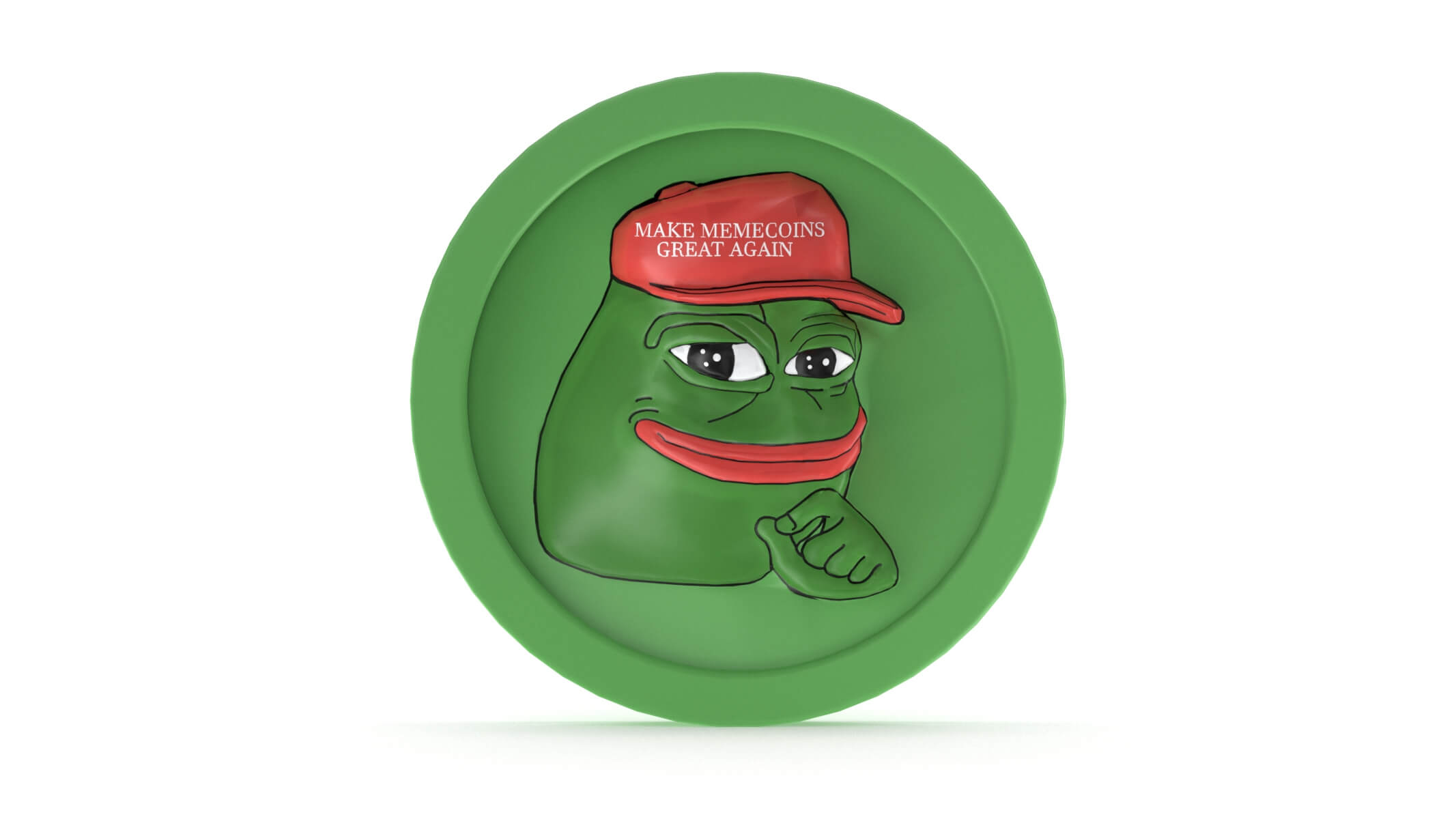 Pepe Coin Low Poly - 3D Model by frezzy