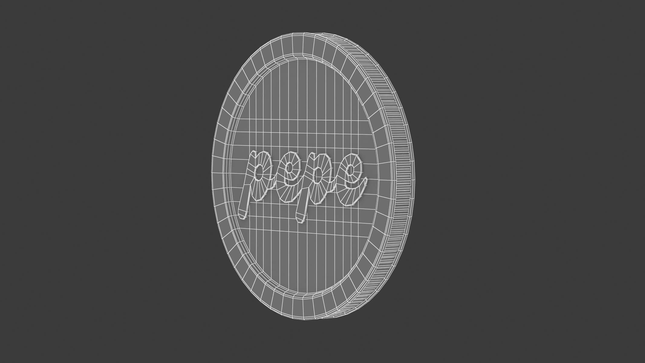 Pepe Coin Low Poly - 3D Model by frezzy