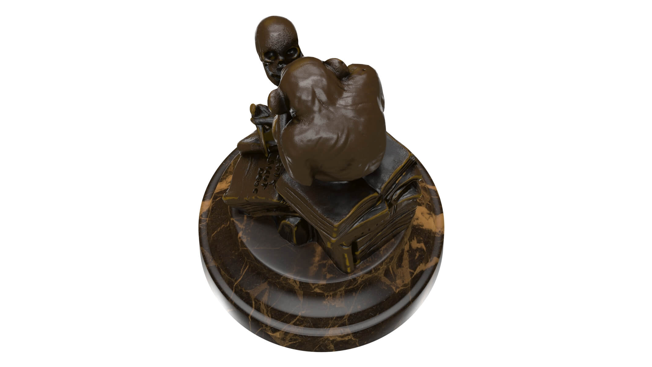 Philosophizing Monkey Low Poly - 3D Model by frezzy
