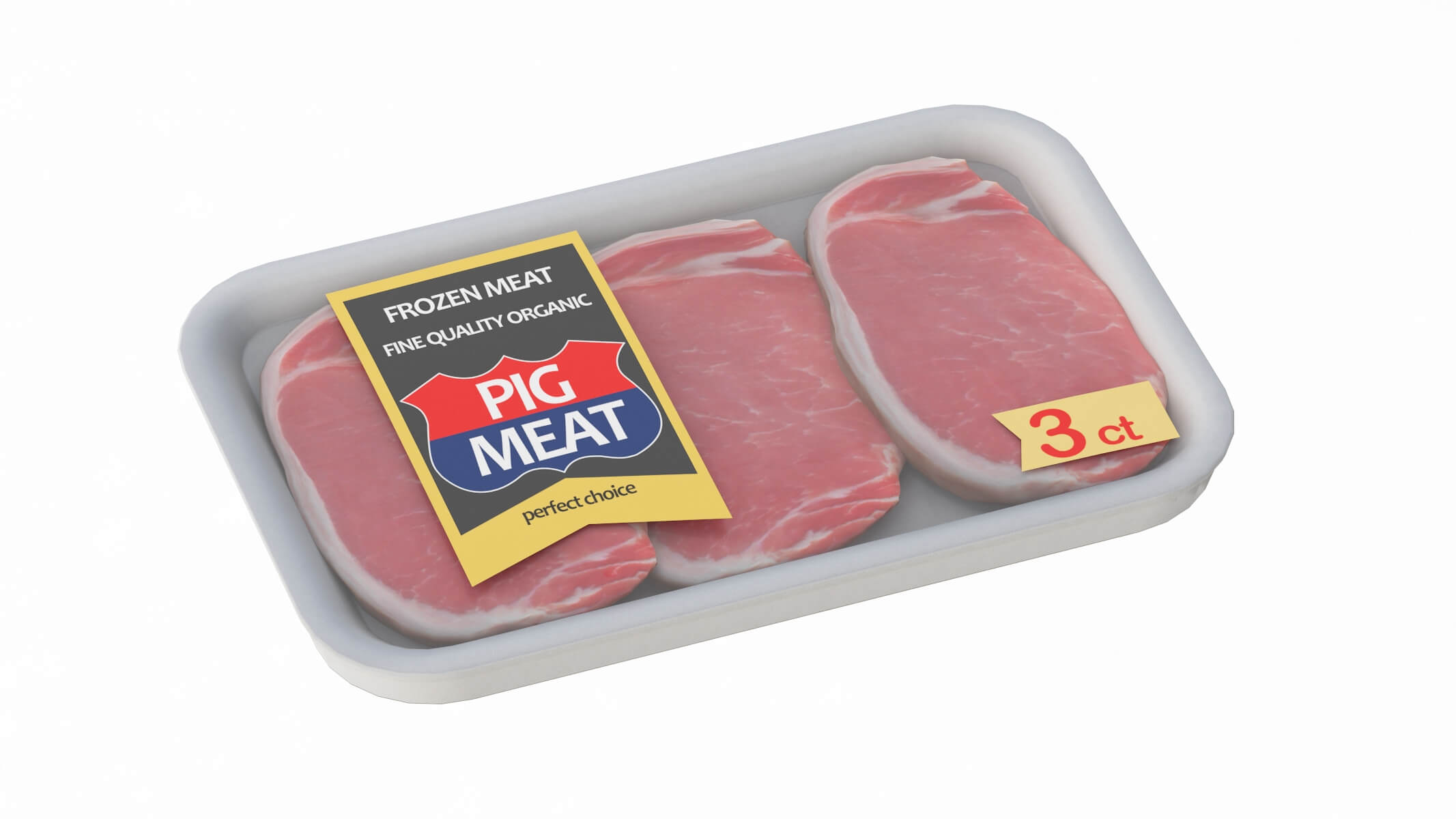 Pig Meat Pack Low Poly - 3D Model by frezzy