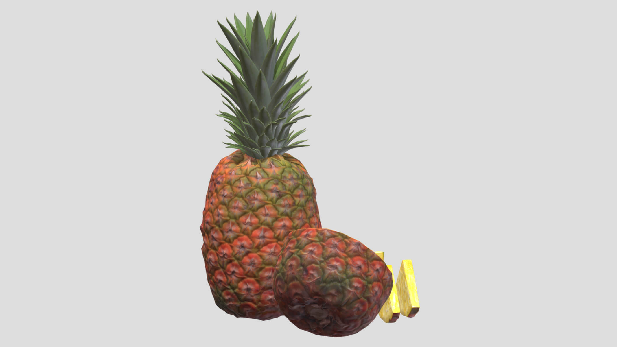 Pineapple Low Poly - 3D Model by frezzy