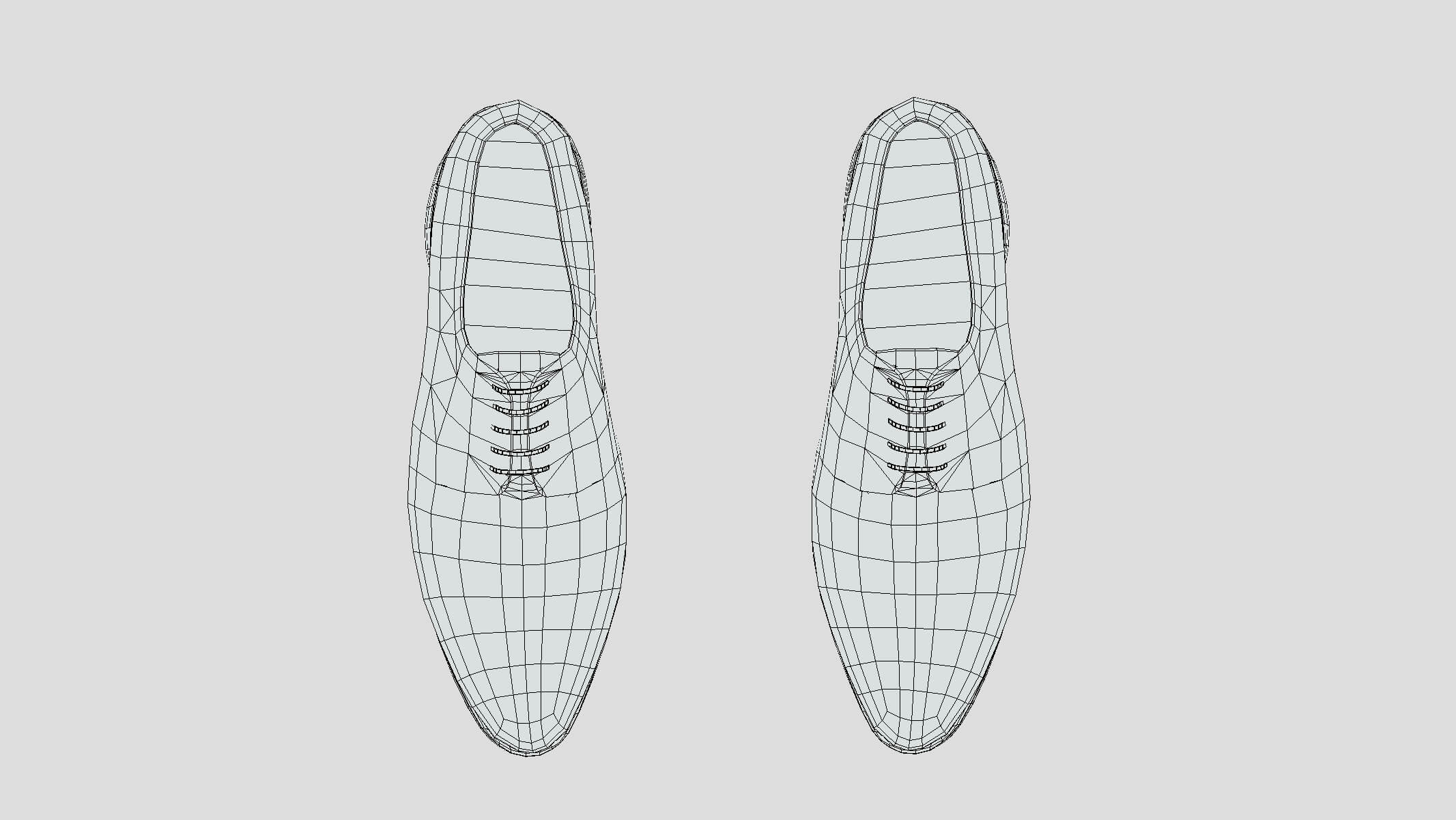 Plain Toe Bluchers Low Poly - 3D Model by frezzy
