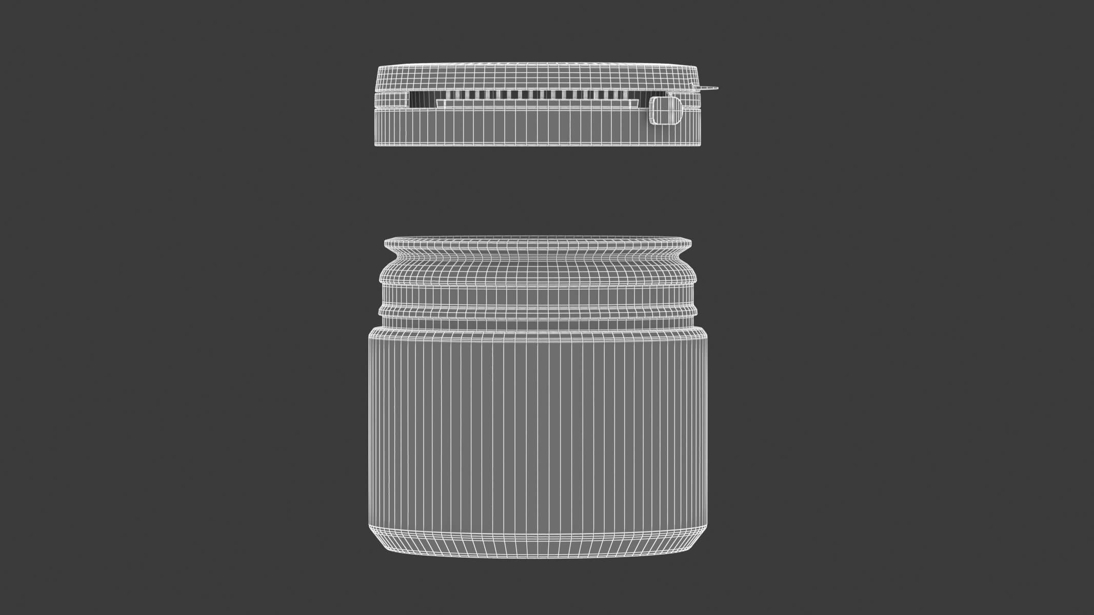 Plastic Jar With Lid - 3D Model by frezzy