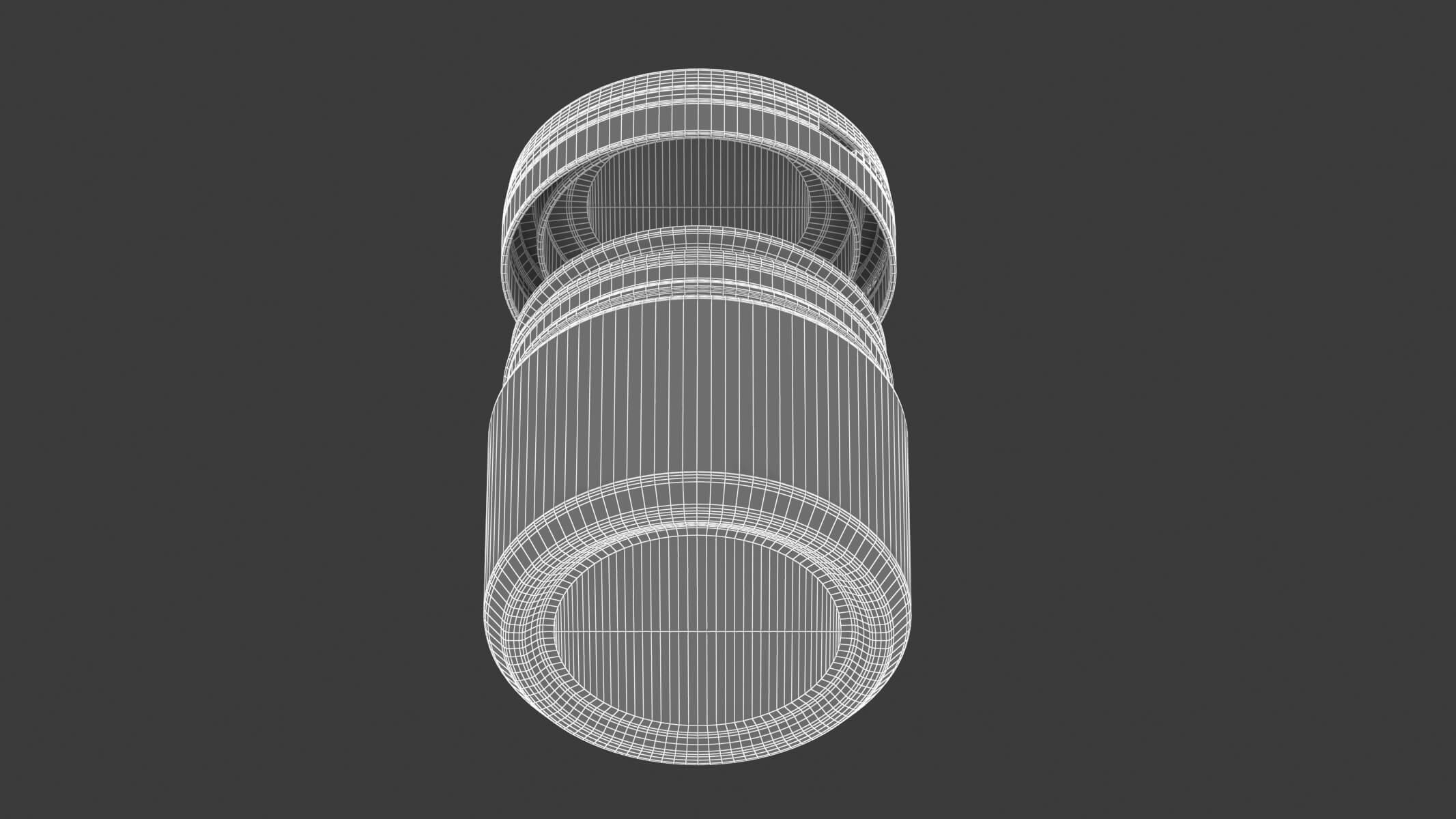 Plastic Jar With Lid - 3D Model by frezzy