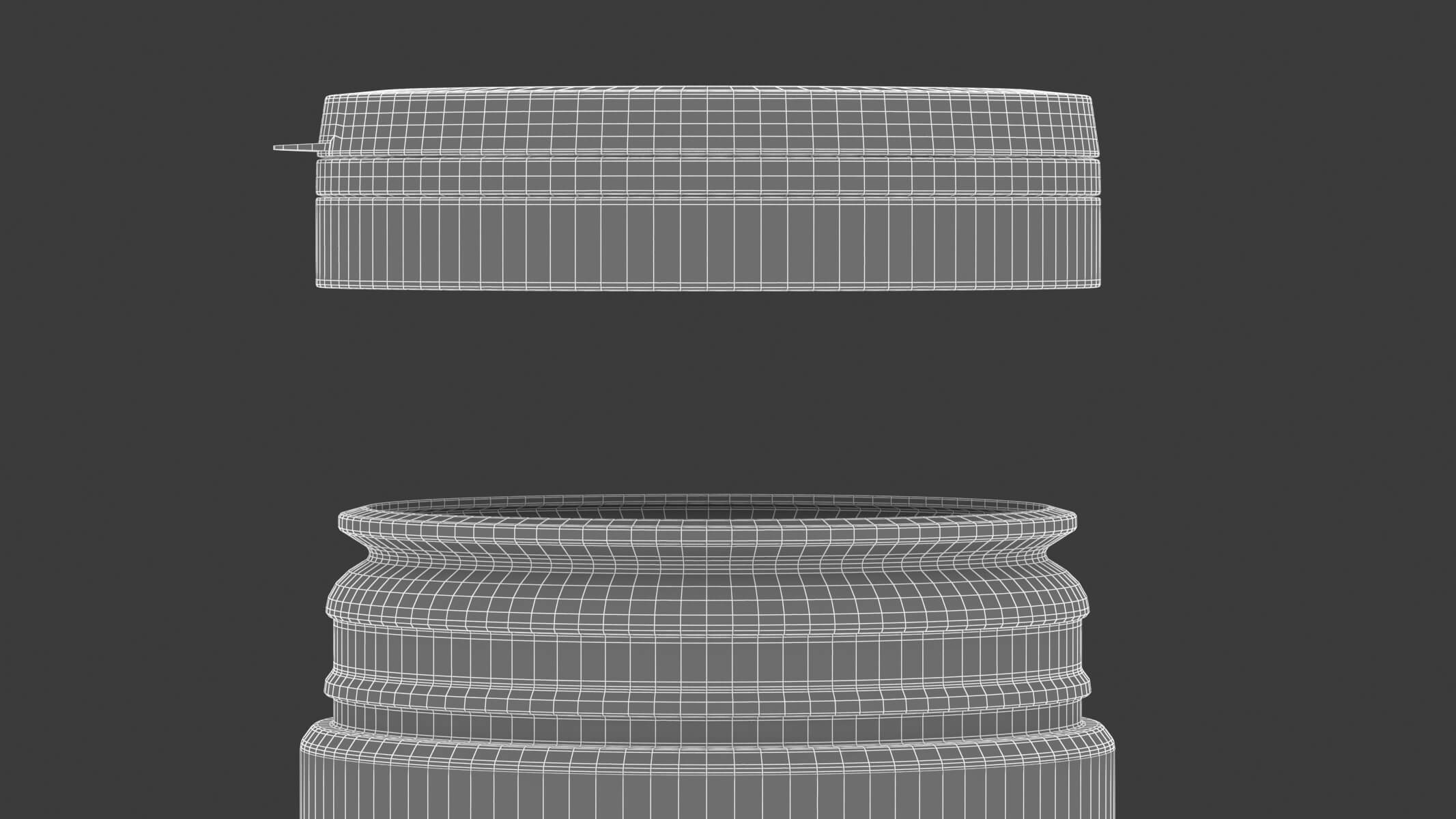 Plastic Jar With Lid - 3D Model by frezzy