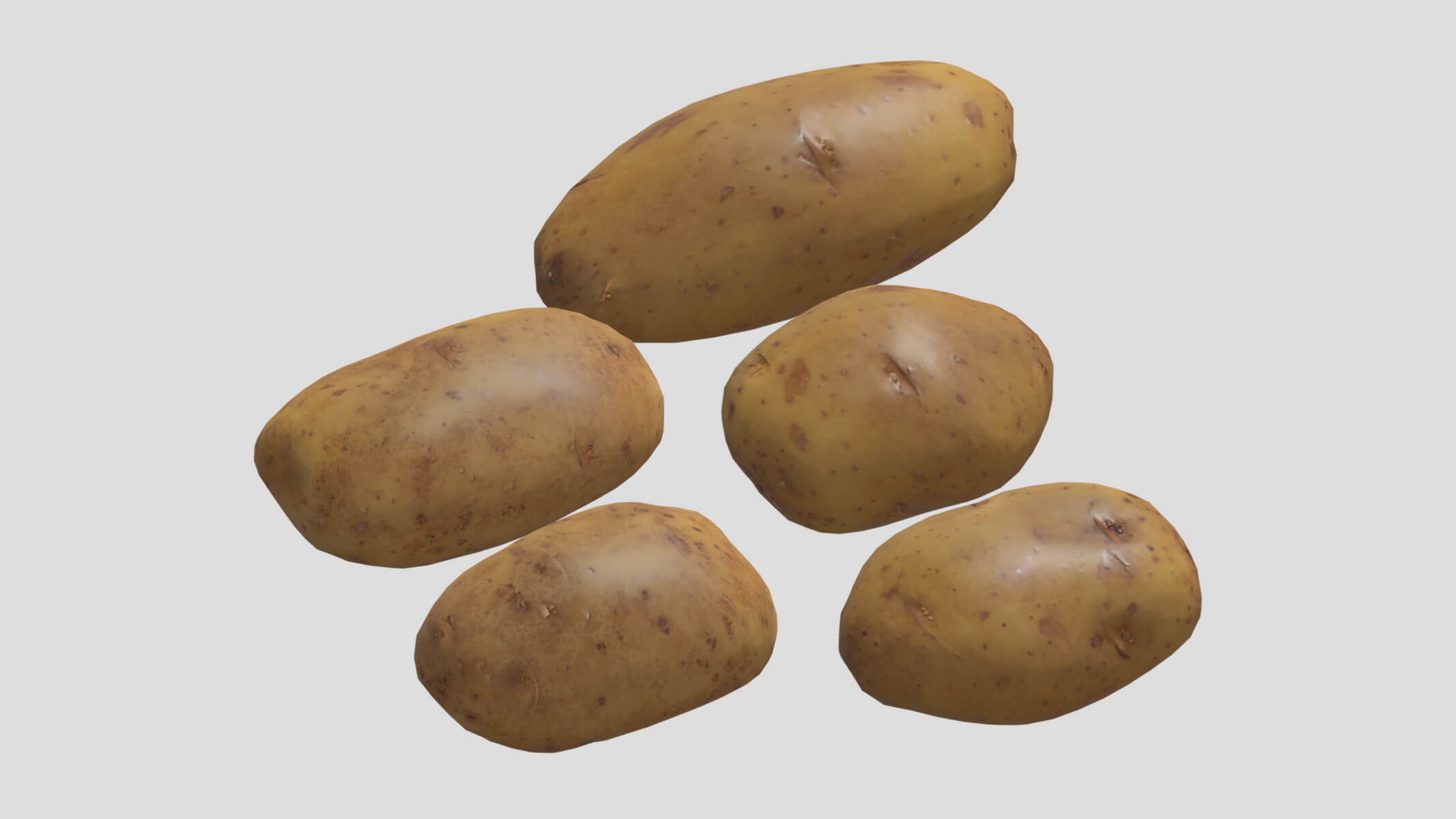 Potato 02 Low Poly - 3D Model by frezzy