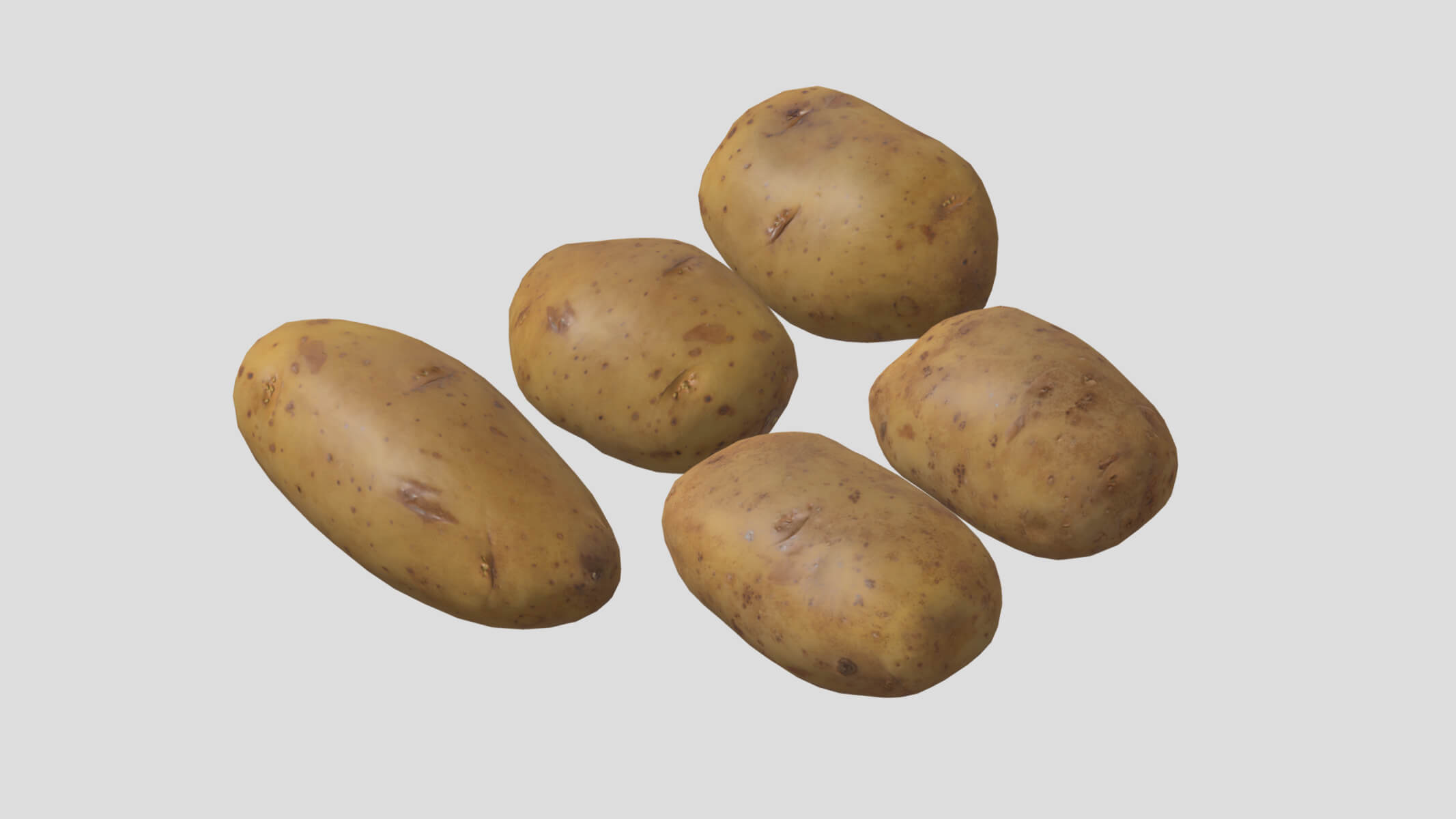 Potato 02 Low Poly - 3D Model by frezzy
