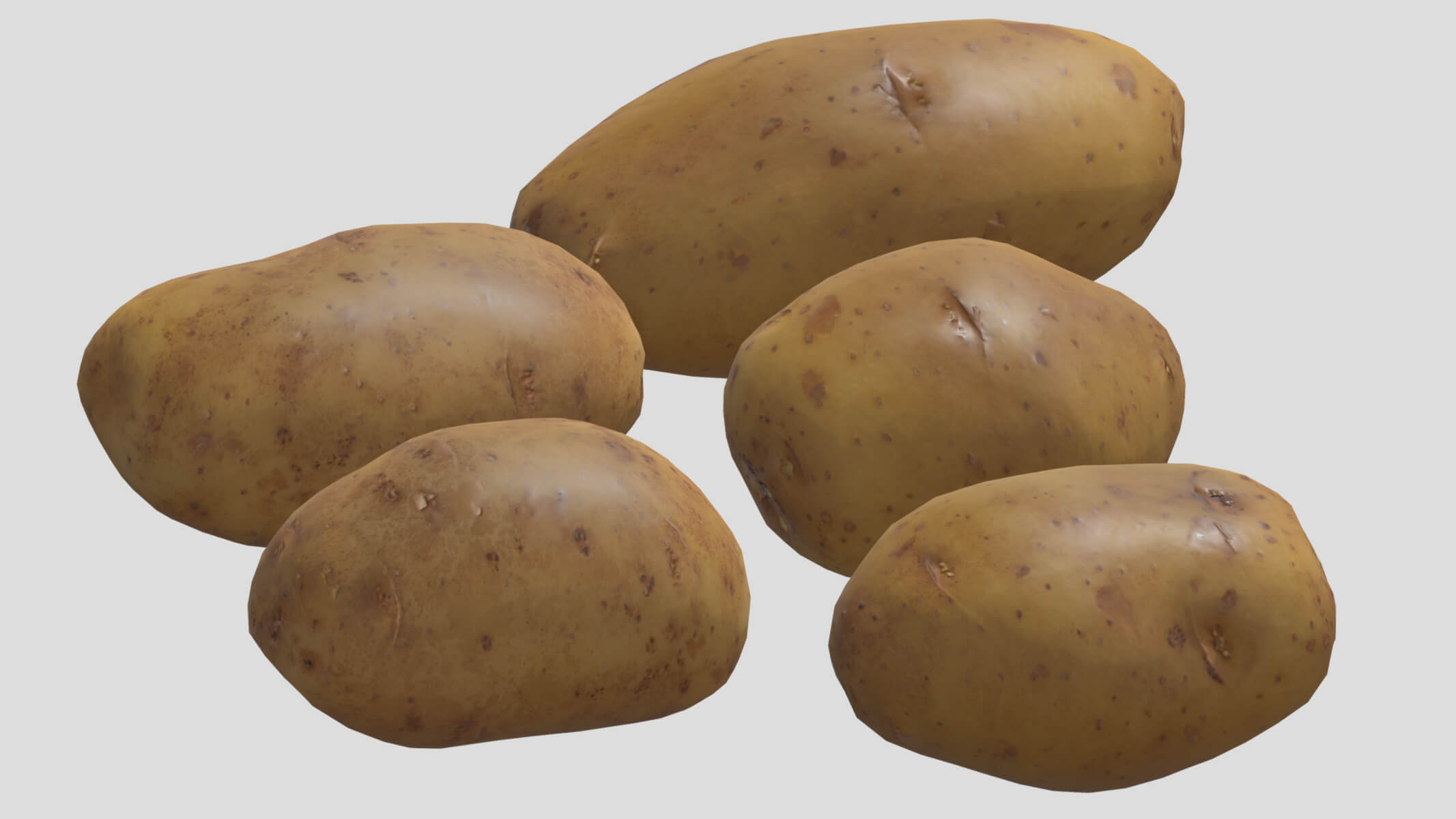 Potato 02 Low Poly - 3D Model by frezzy
