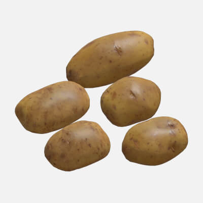 Potato 02 Low Poly - 3D Model by frezzy