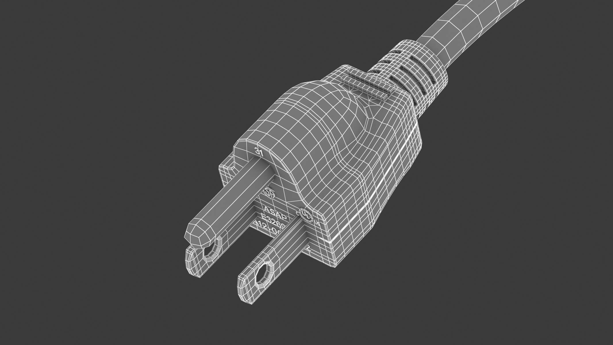 Power Cord 360cm - 3D Model by frezzy