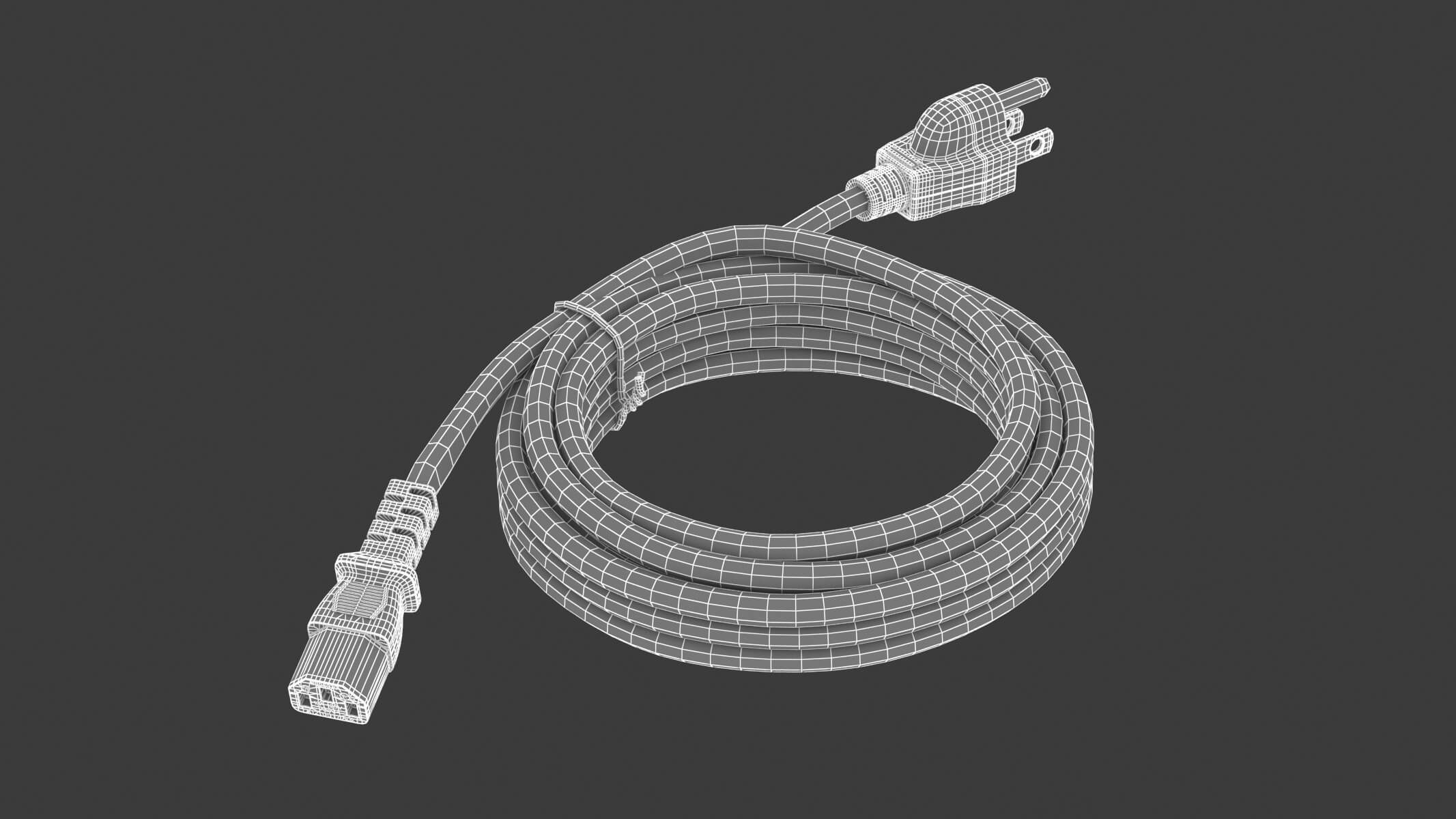 Power Cord 450 Cm - 3D Model by frezzy