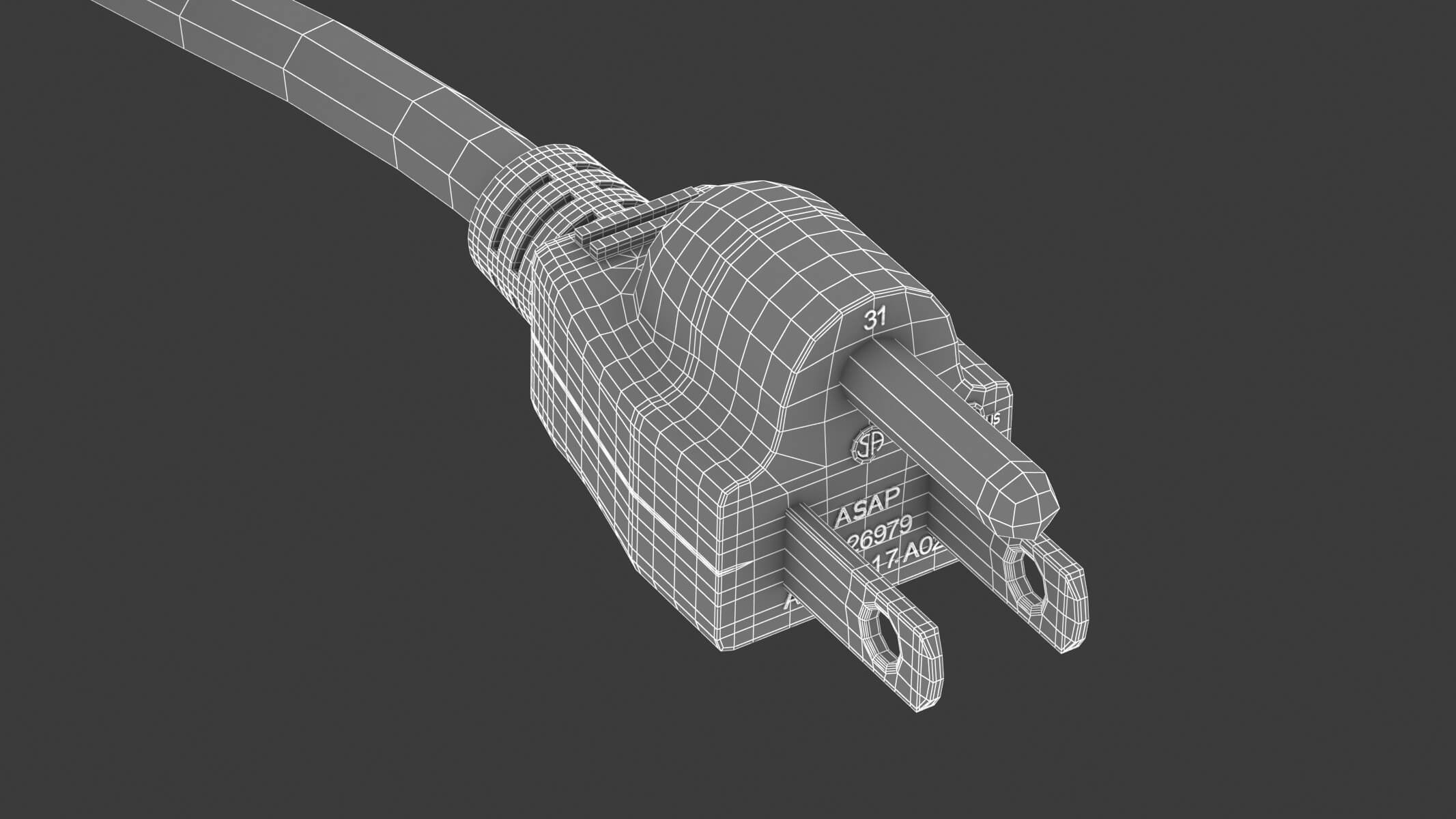 Power Cord 450 Cm - 3D Model by frezzy