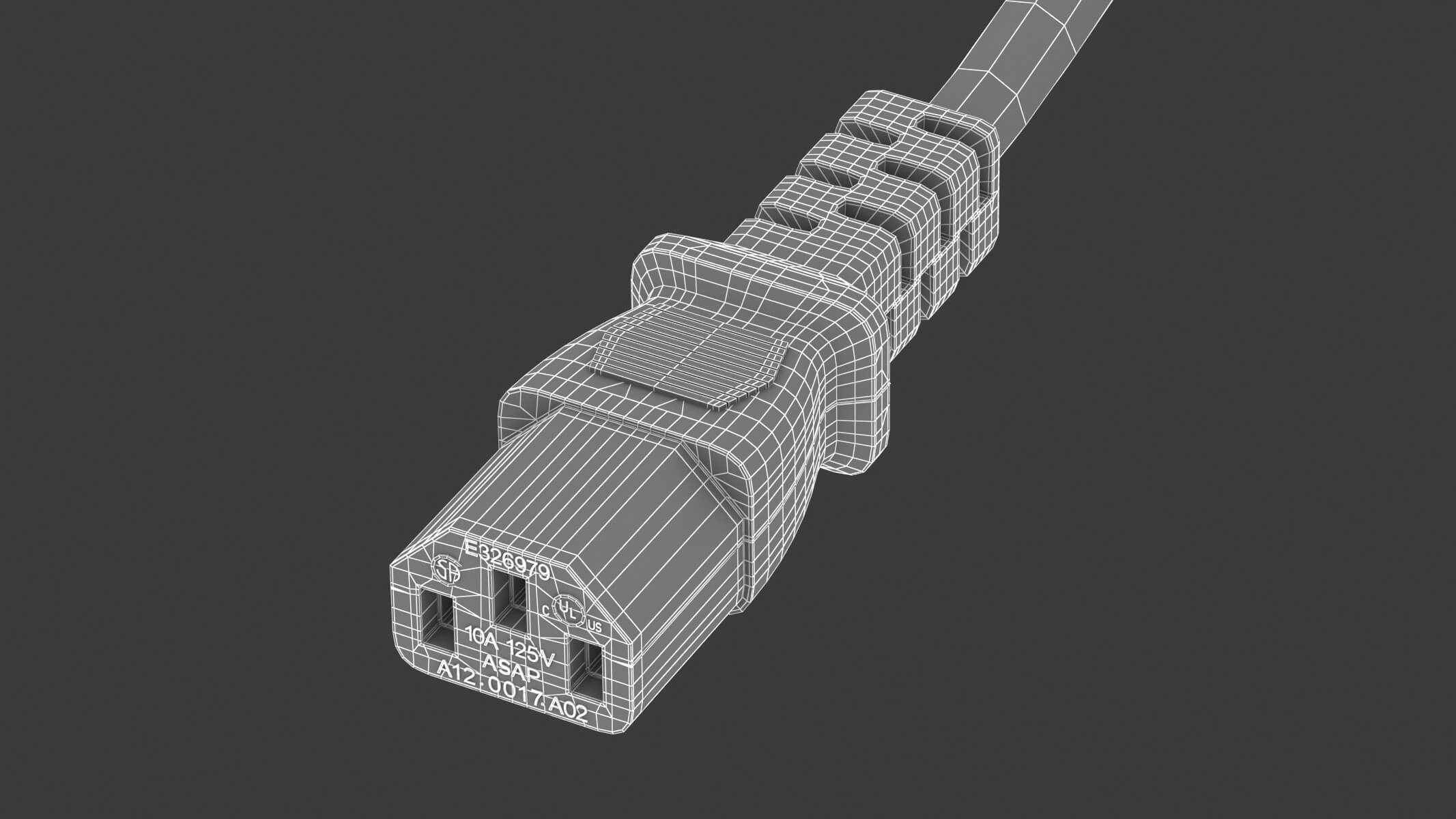 Power Cord 750 Cm - 3D Model by frezzy