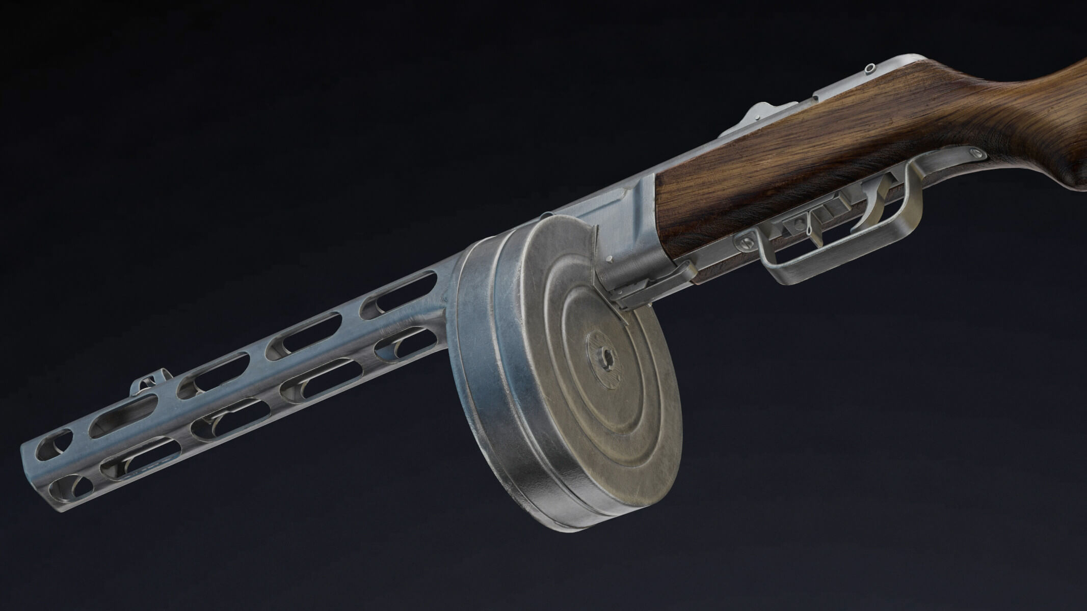 Ppsh-41 Low Poly 3D Model by frezzy