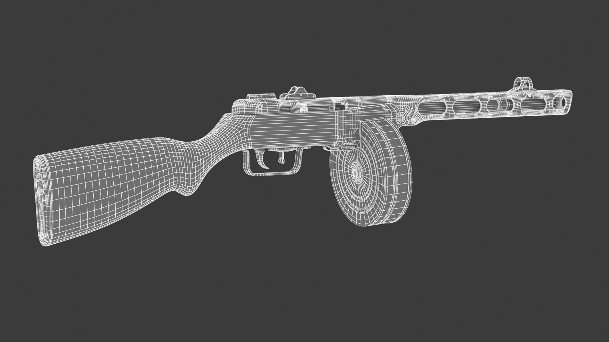 PPSH-41 3D Model by frezzy