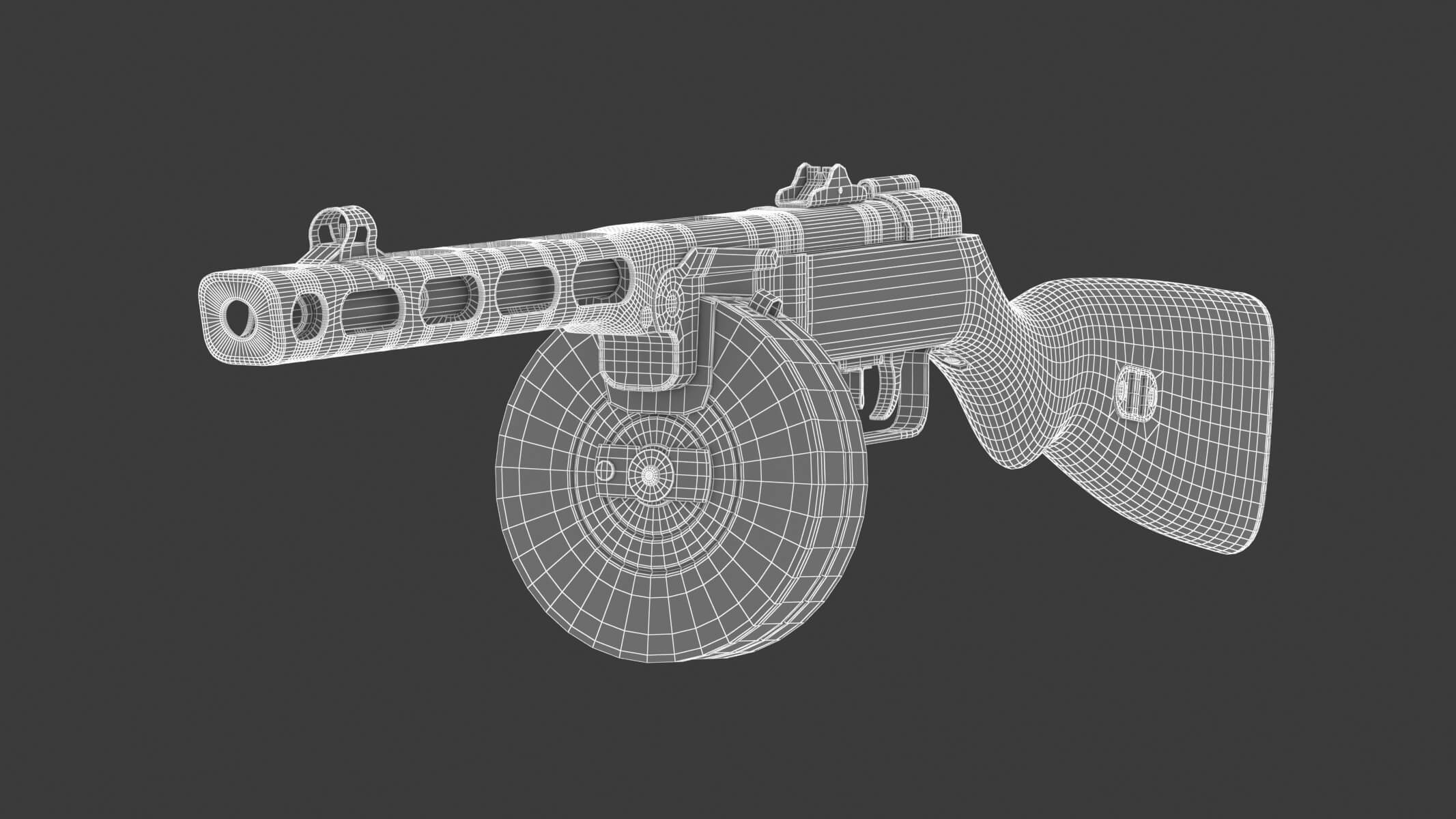 PPSH-41 3D Model by frezzy