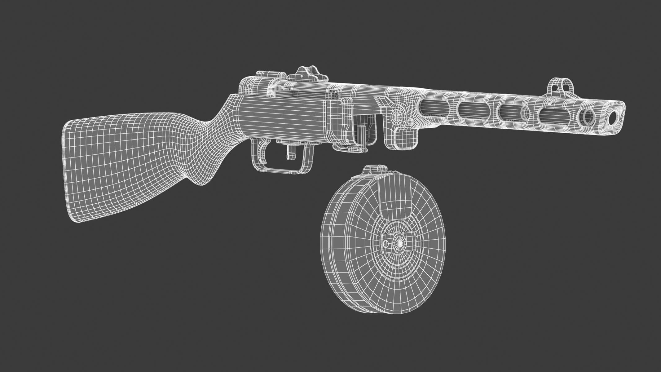 PPSH-41 3D Model by frezzy