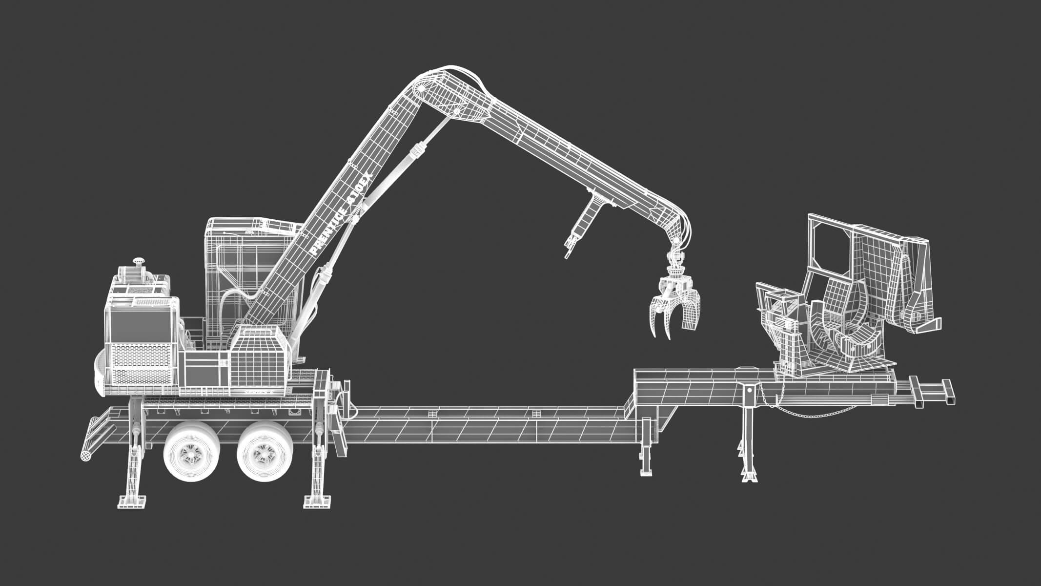 Prentice 410Ex Knuckleboom Loader - 3D Model by frezzy