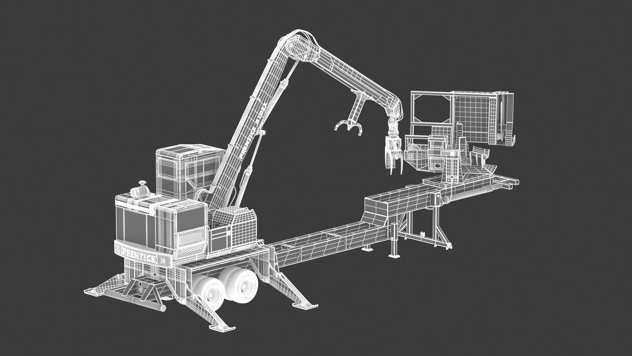 Prentice 410Ex Knuckleboom Loader - 3D Model by frezzy