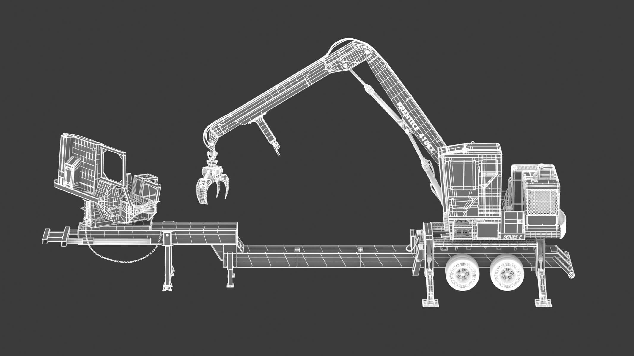 Prentice 410Ex Knuckleboom Loader - 3D Model by frezzy