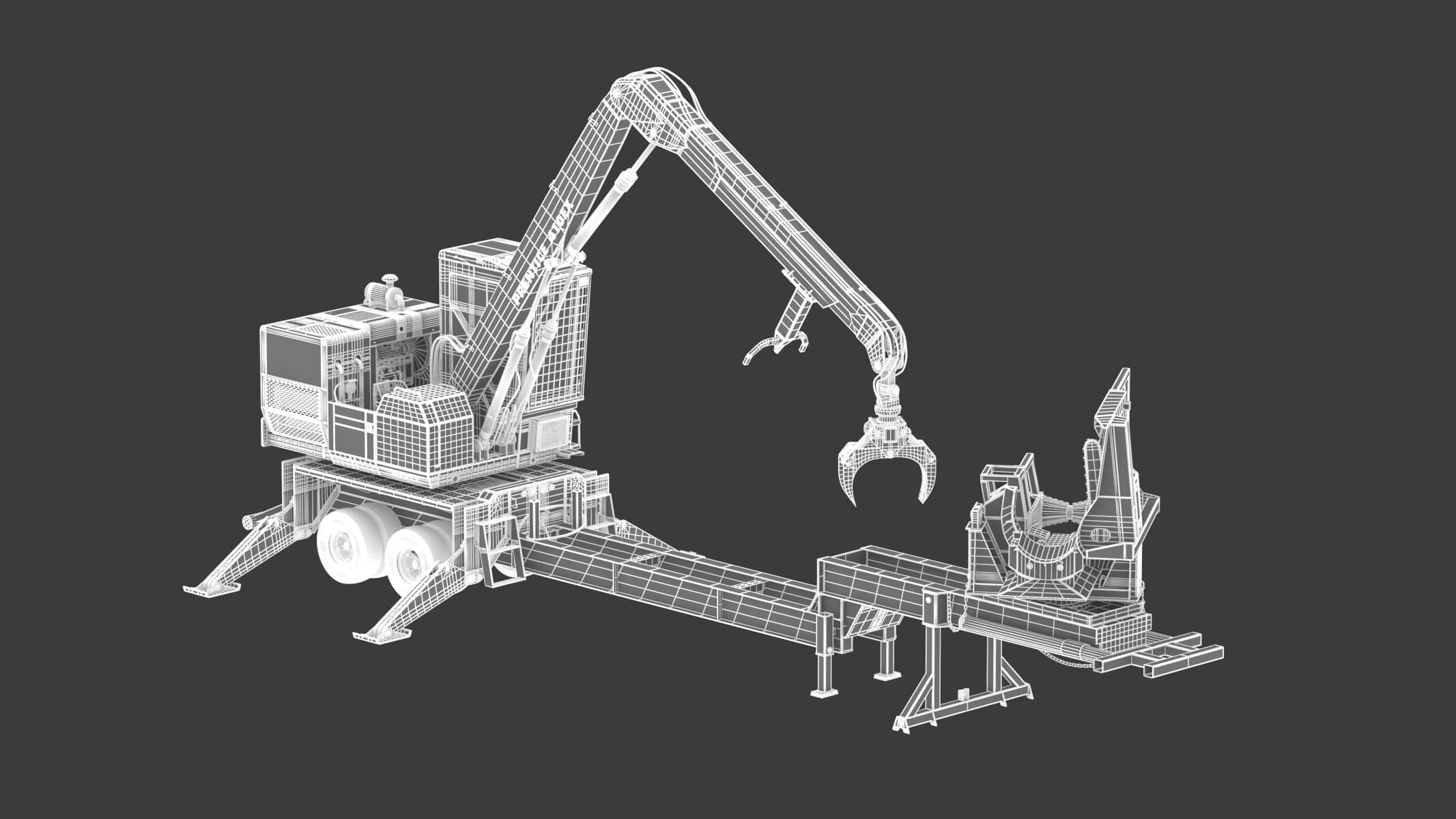 Prentice 410Ex Knuckleboom Loader - 3D Model by frezzy