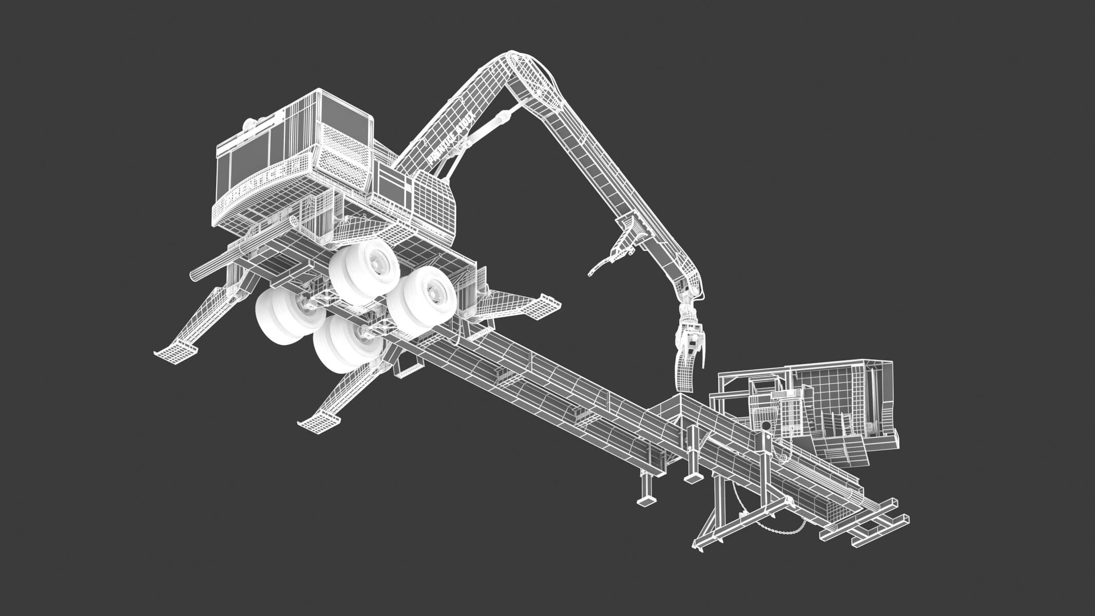 Prentice 410Ex Knuckleboom Loader - 3D Model by frezzy