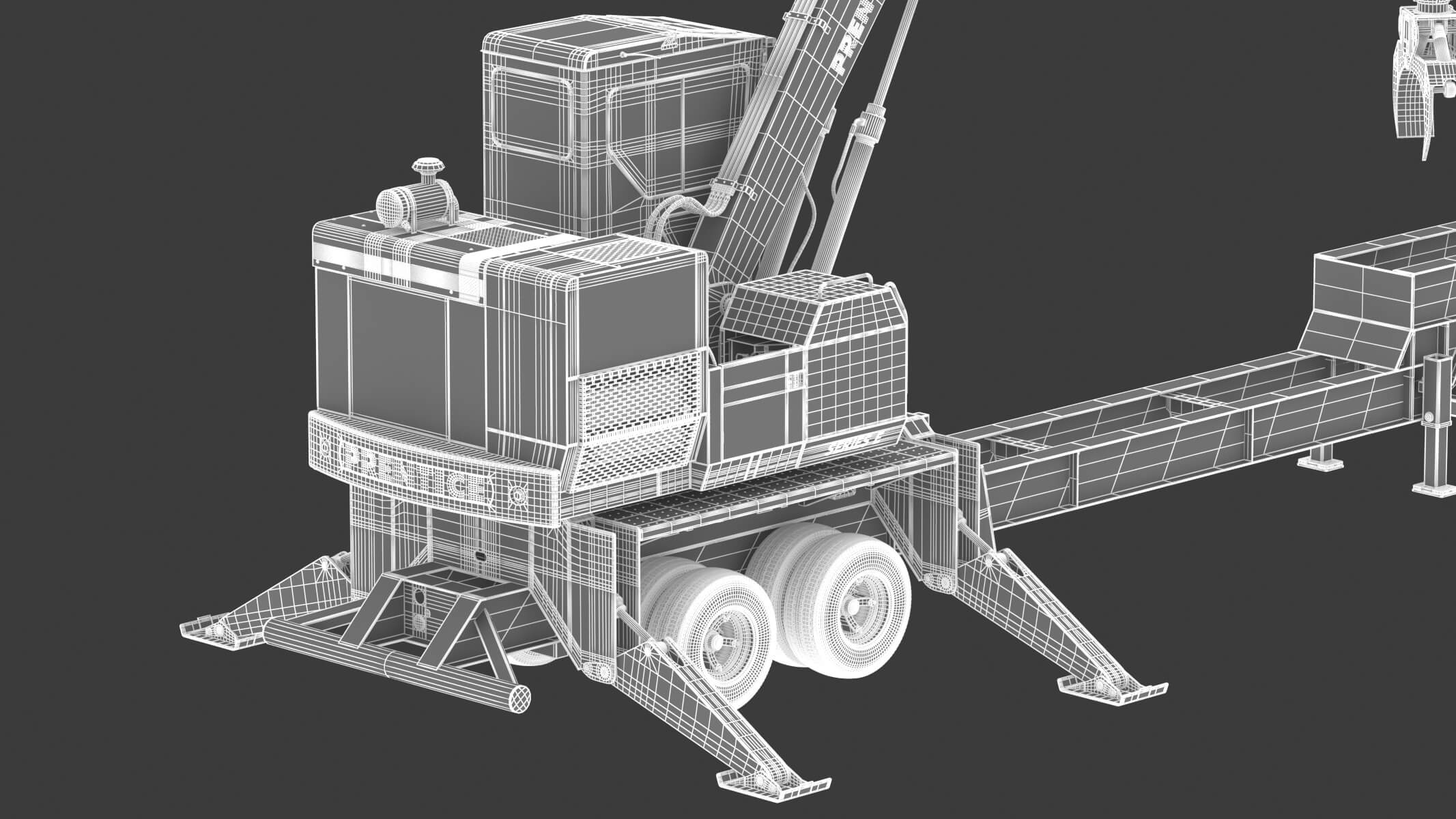 Prentice 410Ex Knuckleboom Loader - 3D Model by frezzy