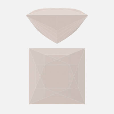 Princess Cut Diamond - 3D Model by frezzy