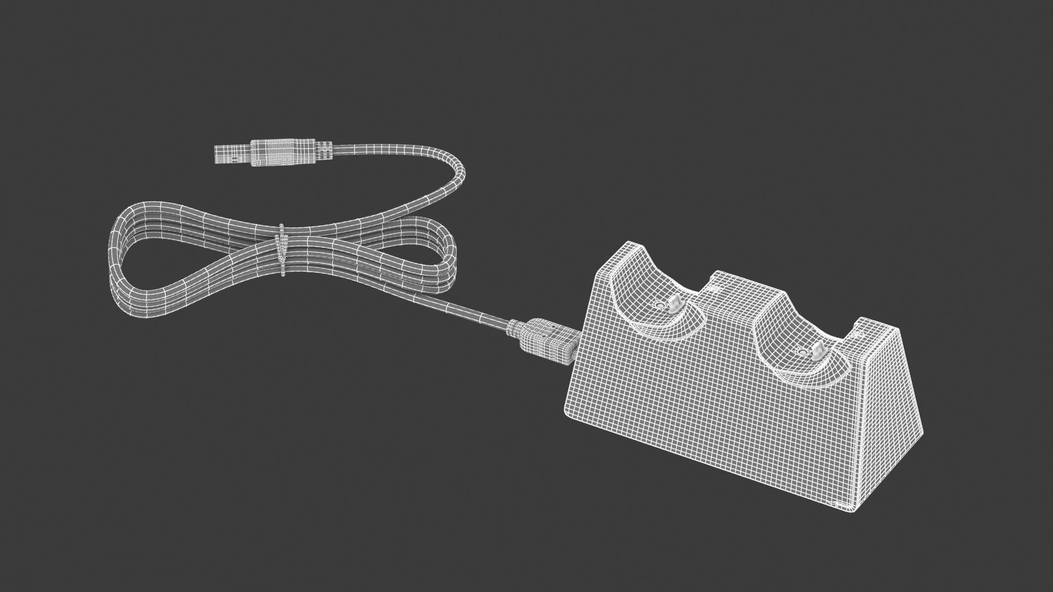 PS4 Dual Controller Charging Dock V2 - 3D Model by frezzy