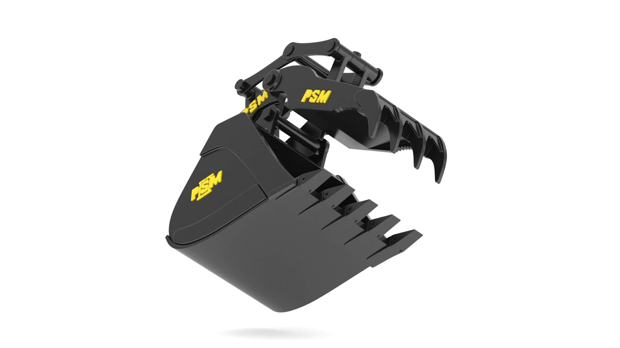 Psm Bucket Progressive Link Hydraulic Thumbs - 3D Model by frezzy