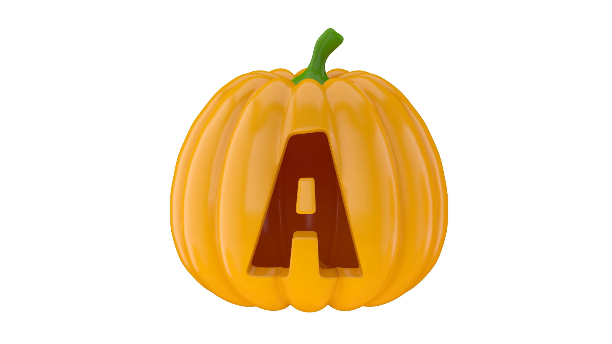 Pumpkin Alphabet - 3D Model by frezzy