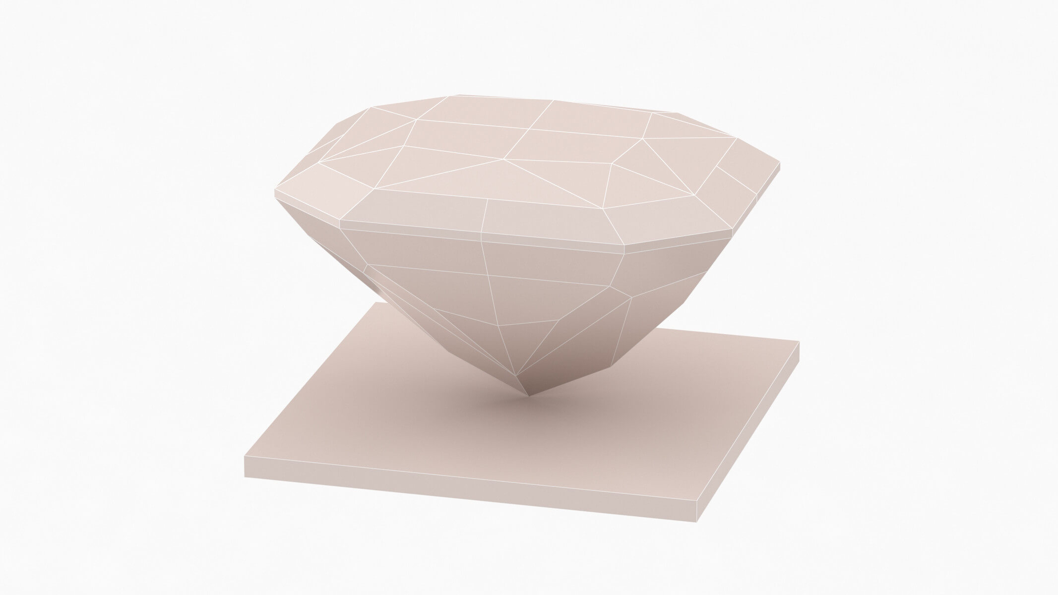 Radiant Cut Diamond - 3D Model by frezzy